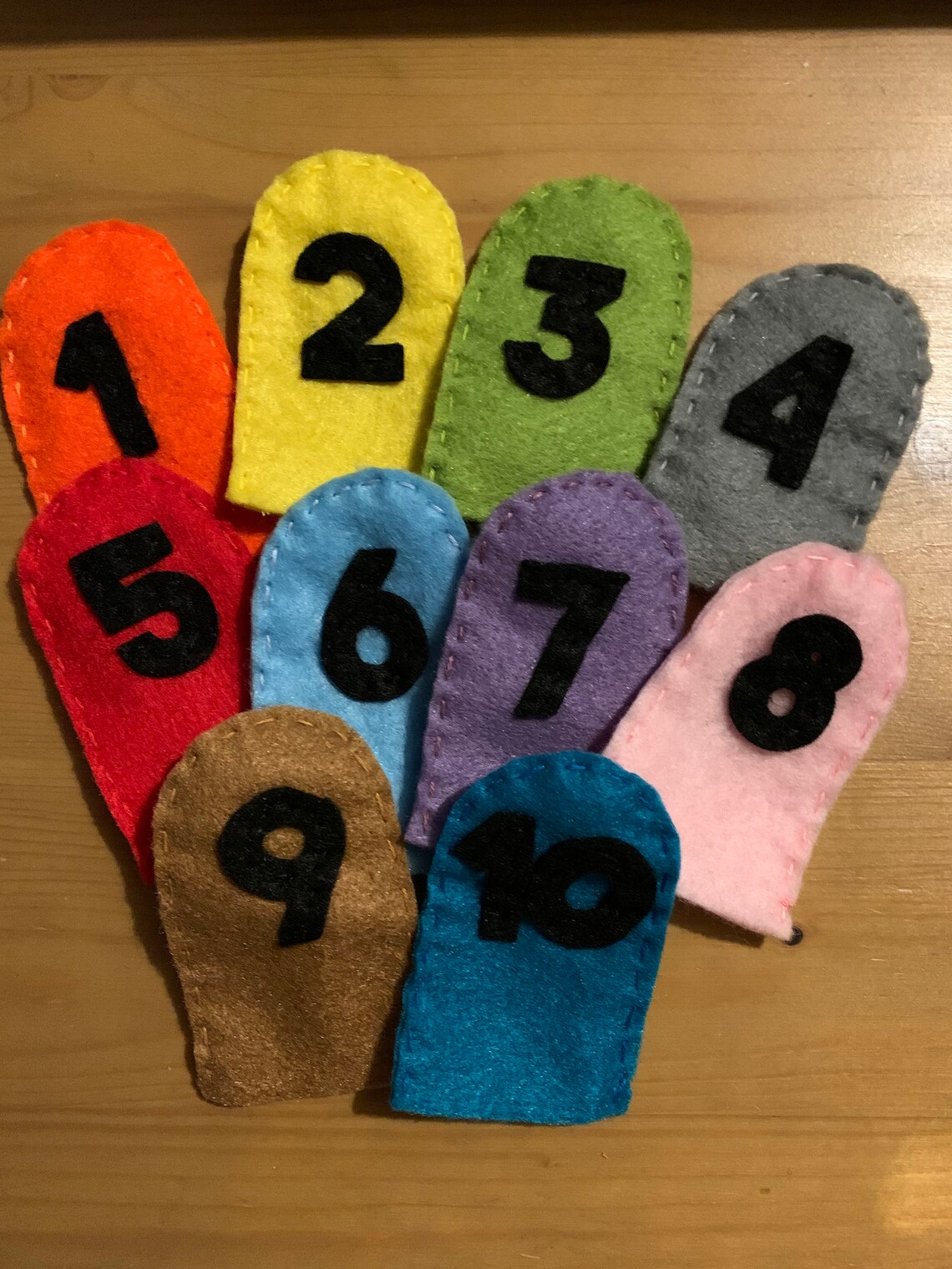 Number Finger Puppets Felt Finger Puppets Learning Resource - Etsy