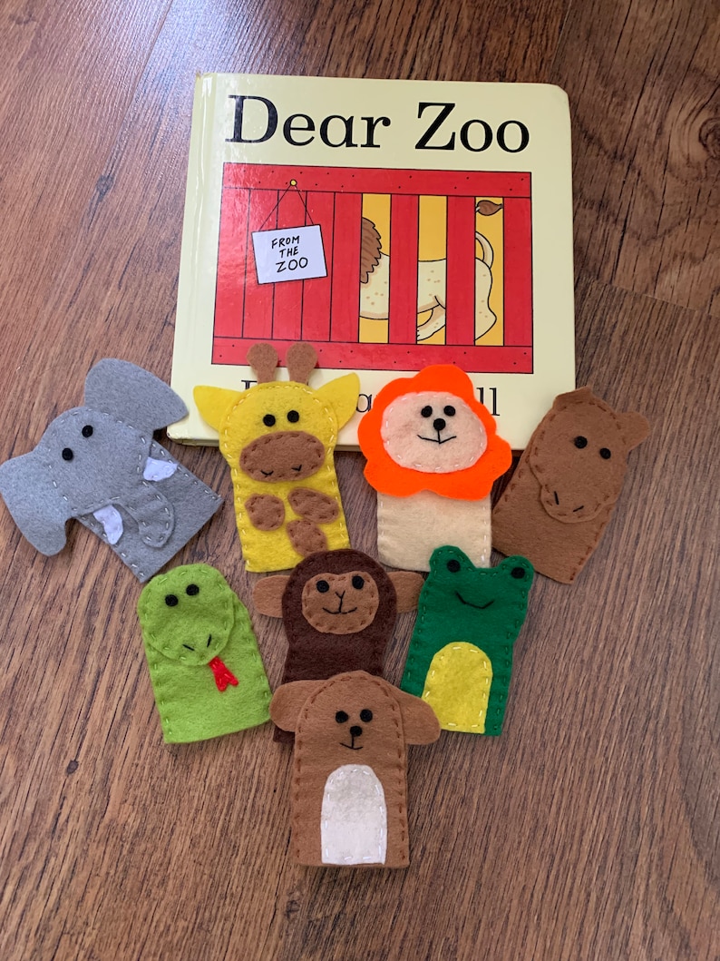 Dear Zoo Inspired Finger Puppets, Felt Finger Puppets, Story Telling ...