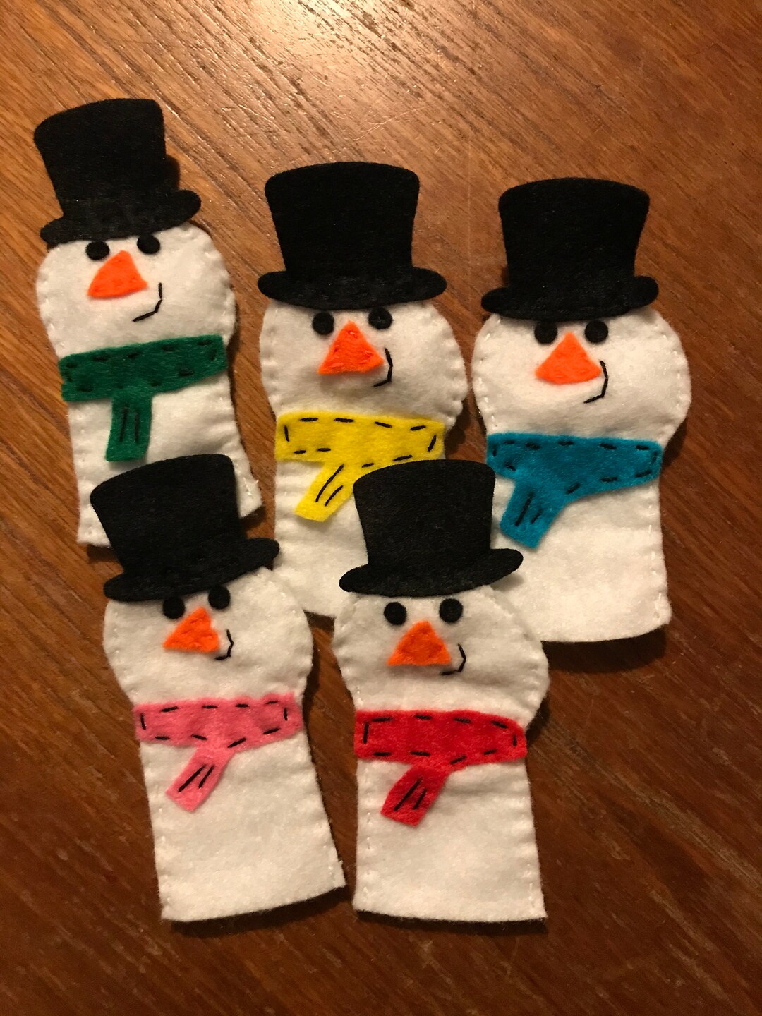 Five Little Snowman Finger Puppets Teaching Resource - Etsy