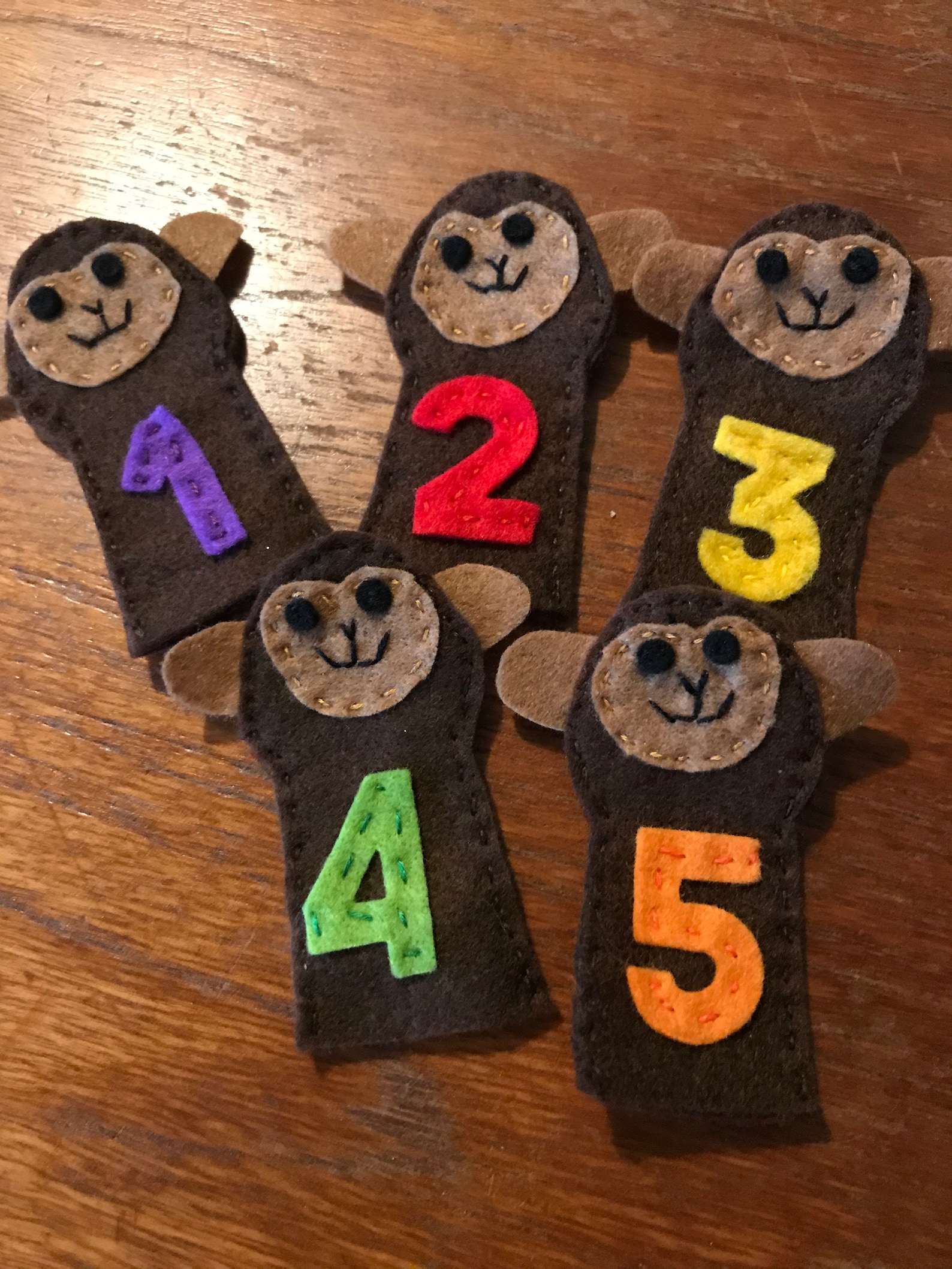 Five Little Monkeys Finger Puppets, Nursery Rhymes Finger Puppets ...