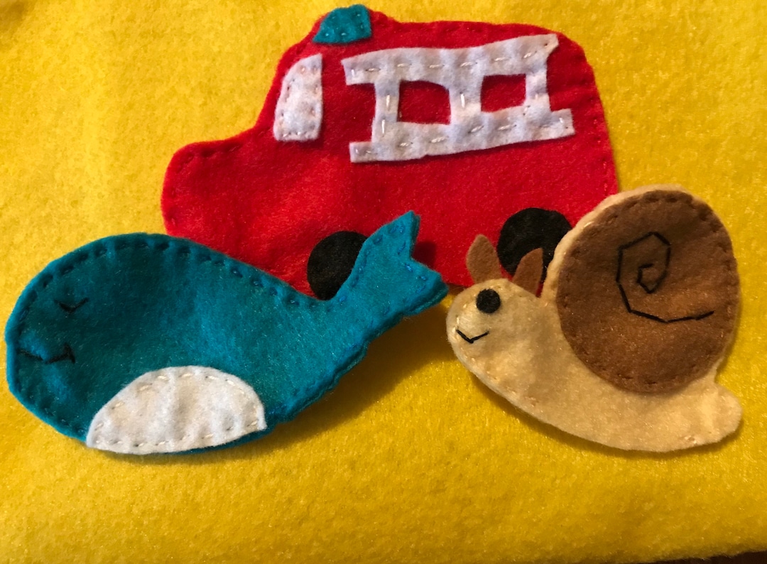 Snail and Whale Inspired Finger Puppets, Story Telling Finger Puppets ...
