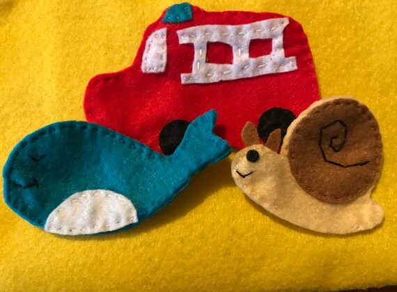 Snail and Whale Inspired Finger Puppets Story Telling Finger - Etsy