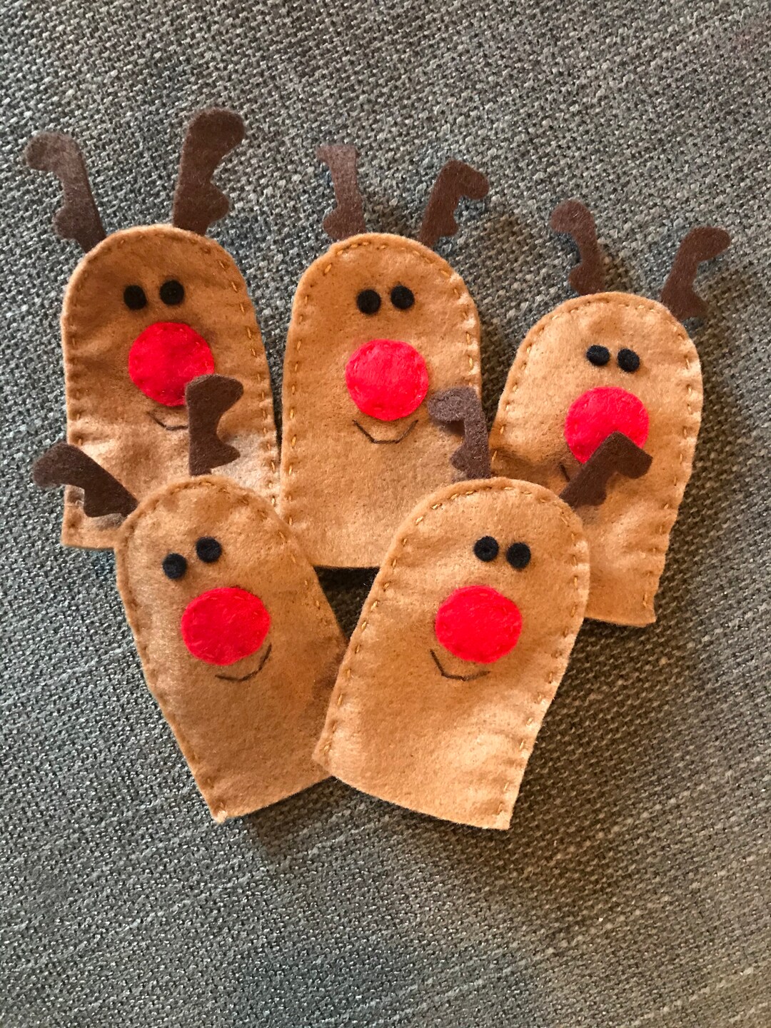 Five Reindeer Finger Puppets Teaching Resource Counting - Etsy