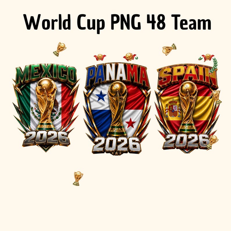 World Cup 2026 PNG 48 National Teams Bundle (digital Download) |tshirt ...