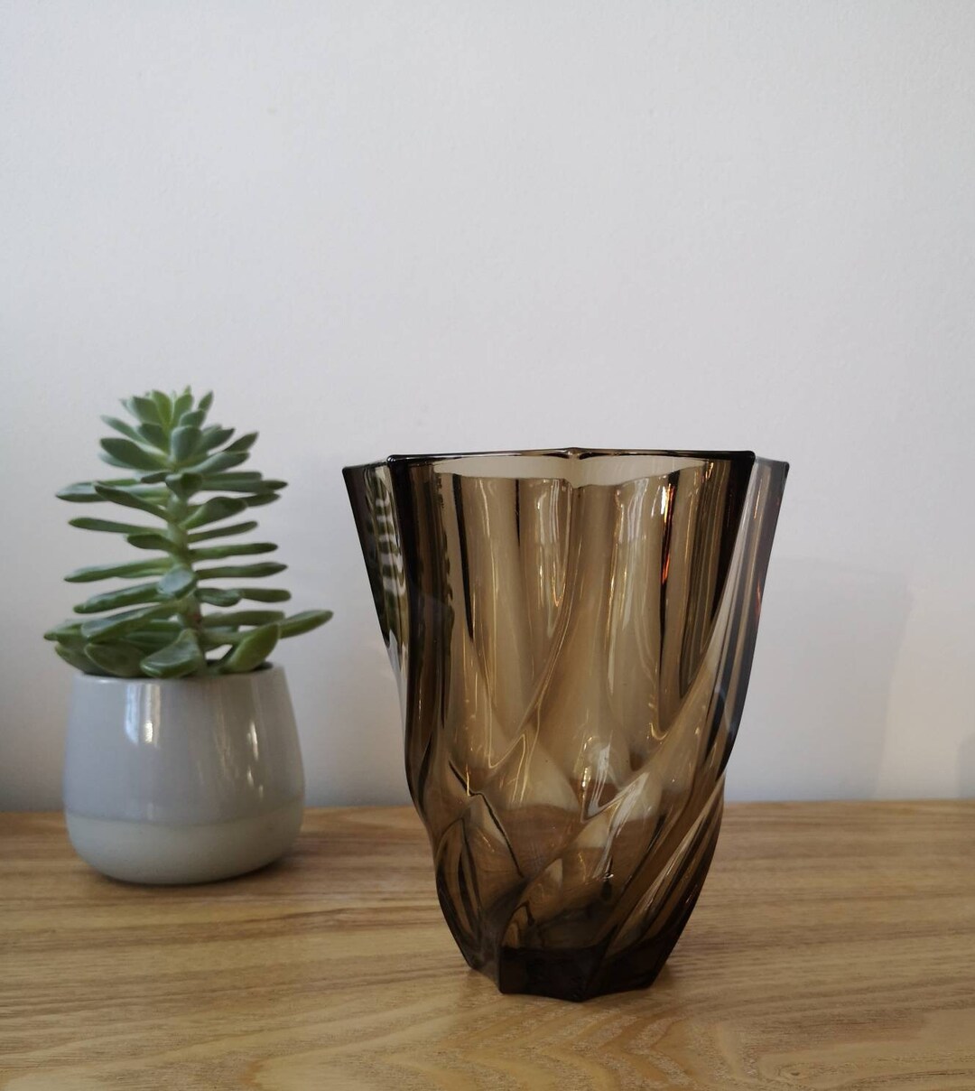 Vintage Luminarc Glass Vase - Etsy UK