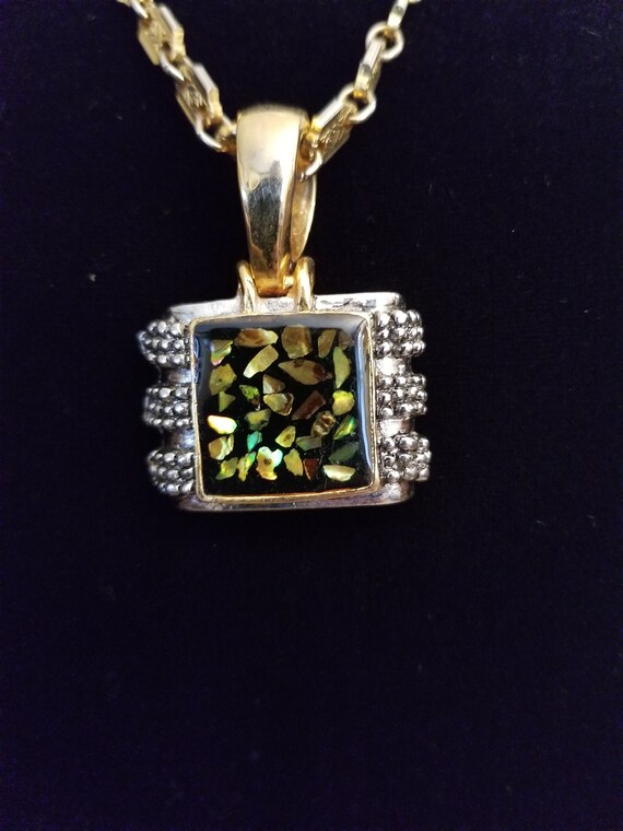 Early 90s Unique Two Toned gold and silver chain neck… - Gem