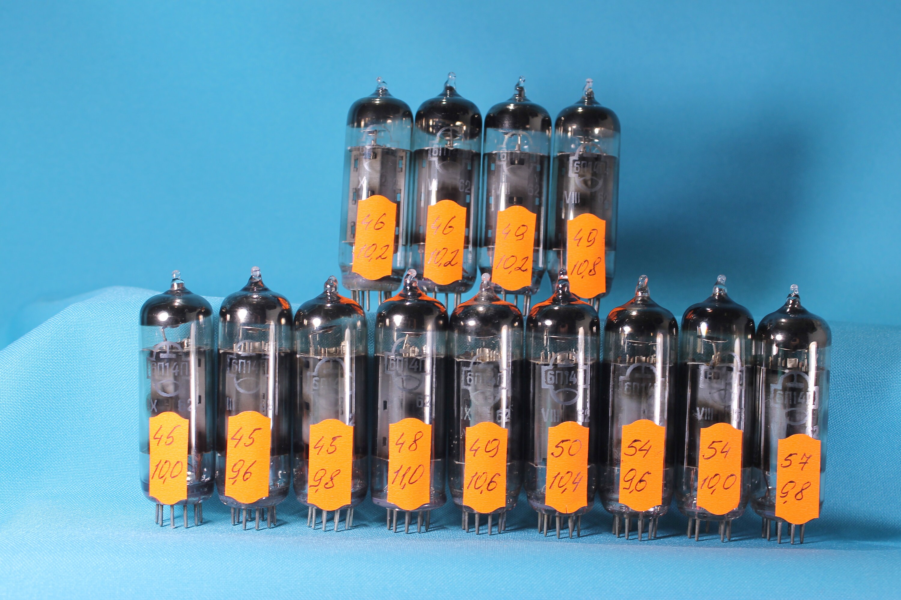 RARE Vintage 4 PCS Early 6P14P / EL84 / 6BQ5. Vacuum Pentode Tubes.dish Getter.year 1962.rare ...