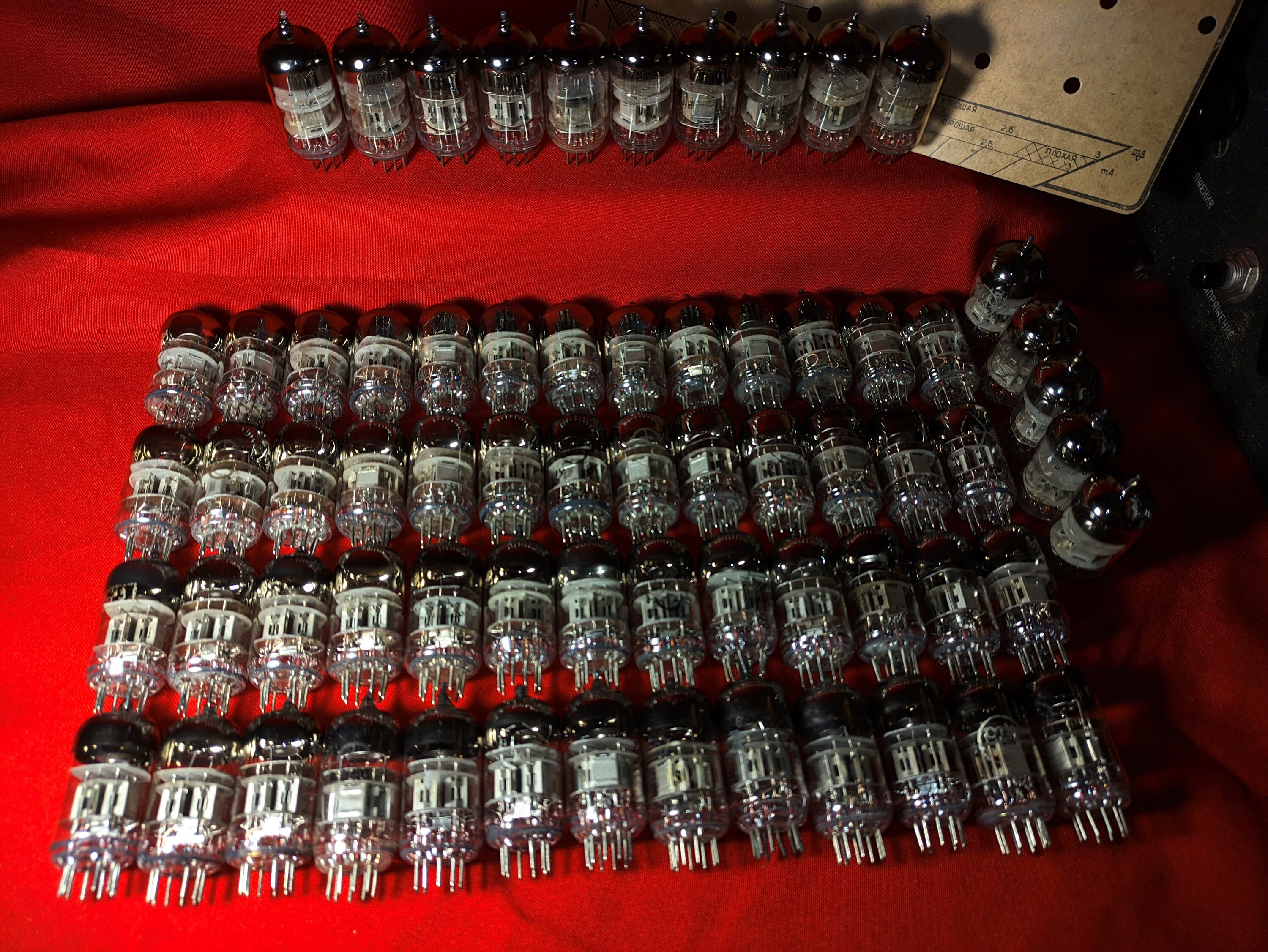 4 PCS 6N2P via Adapter 12AX7 / ECC83 / 6СС41 Triple Mica.double Triode ...