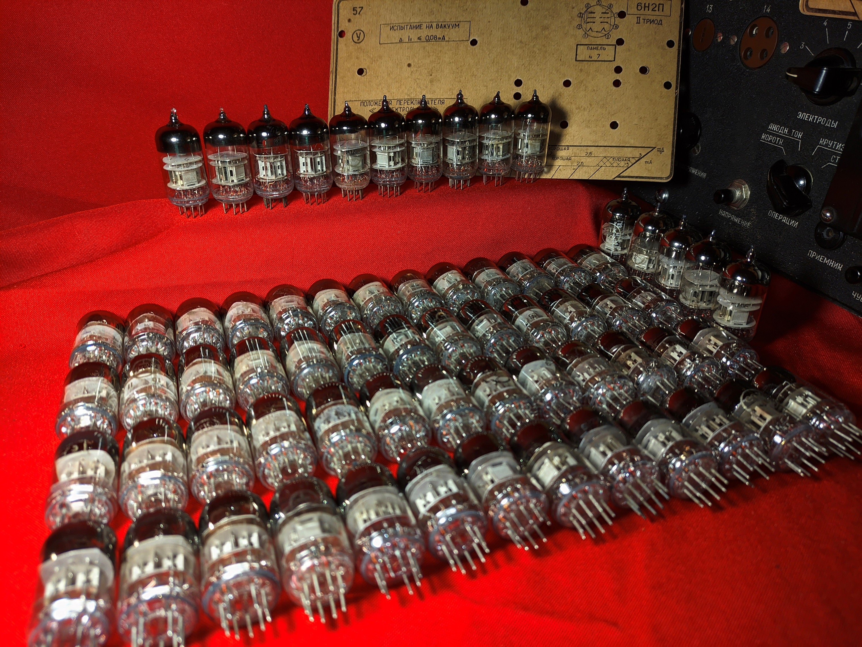 4 PCS 6N2P via Adapter 12AX7 / ECC83 / 6СС41 Triple Mica.double Triode ...