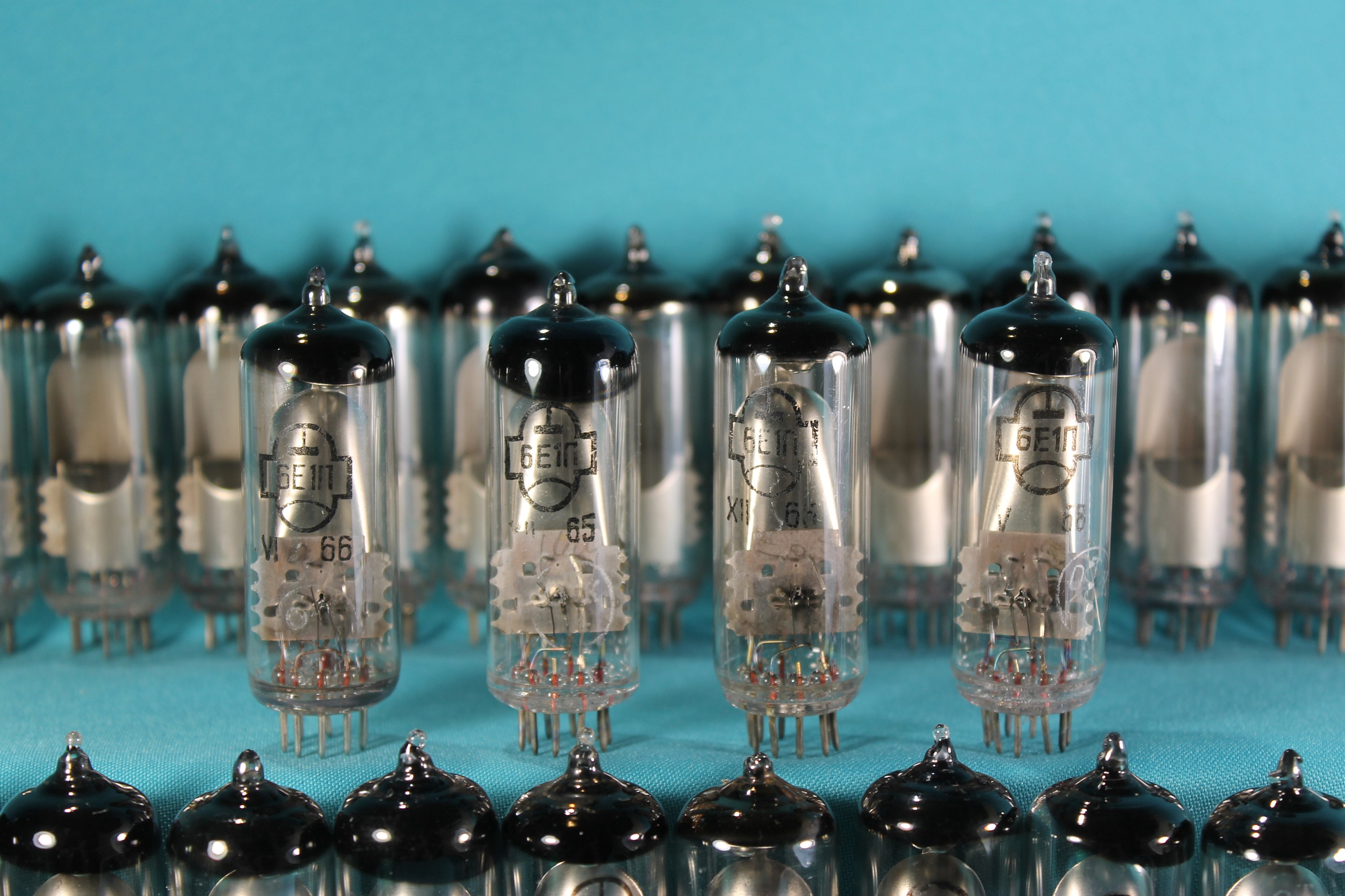 4 PCS 6E1P / 6BR5 / EM80. Magic Eye Tubes. Reflector.tested.1960 ...