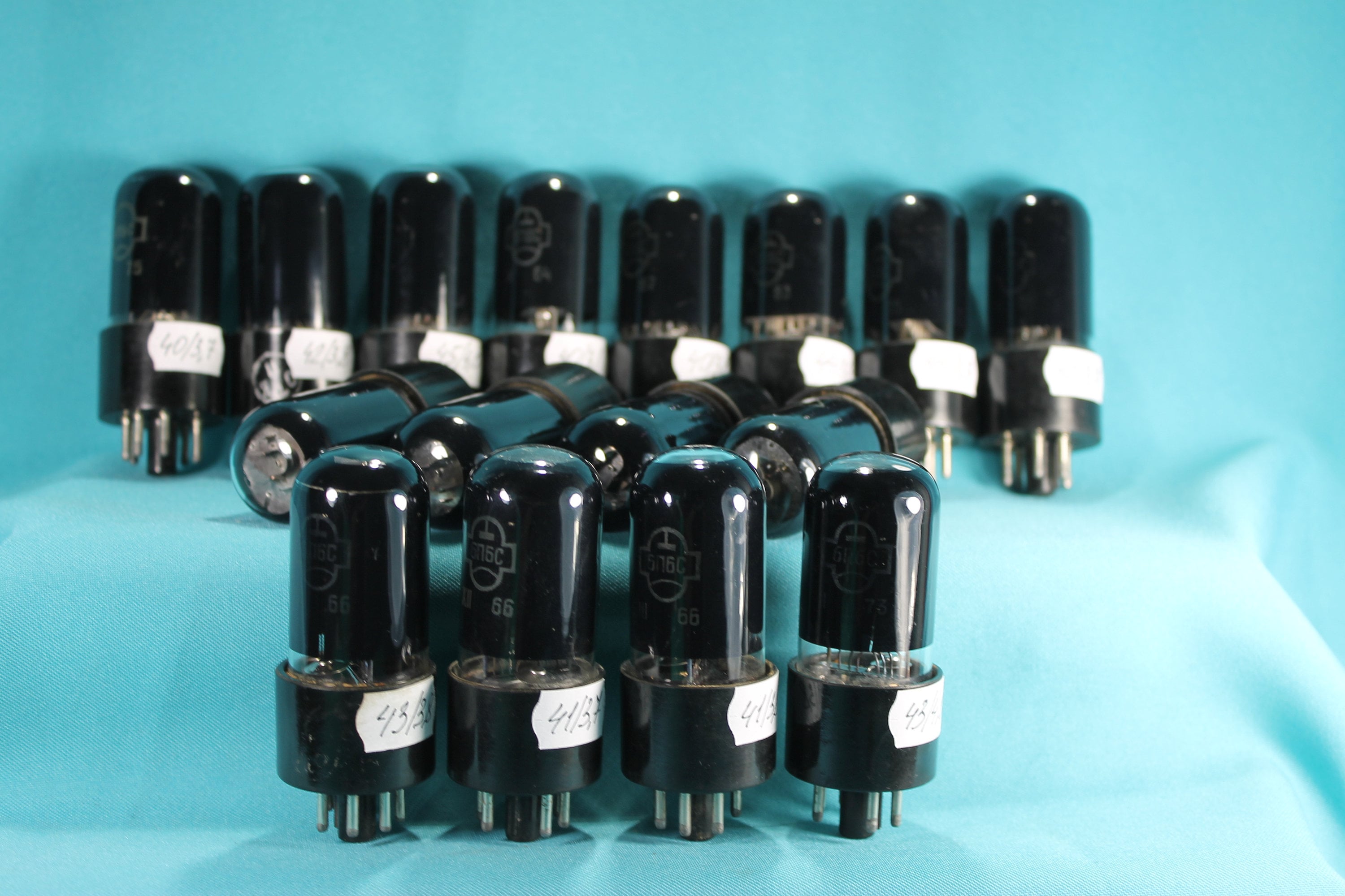 4 PCS 6P6S / 6V6 / 6V6GT / 6AY5. Beam Tetrode Tubes. Reflector. Tested ...