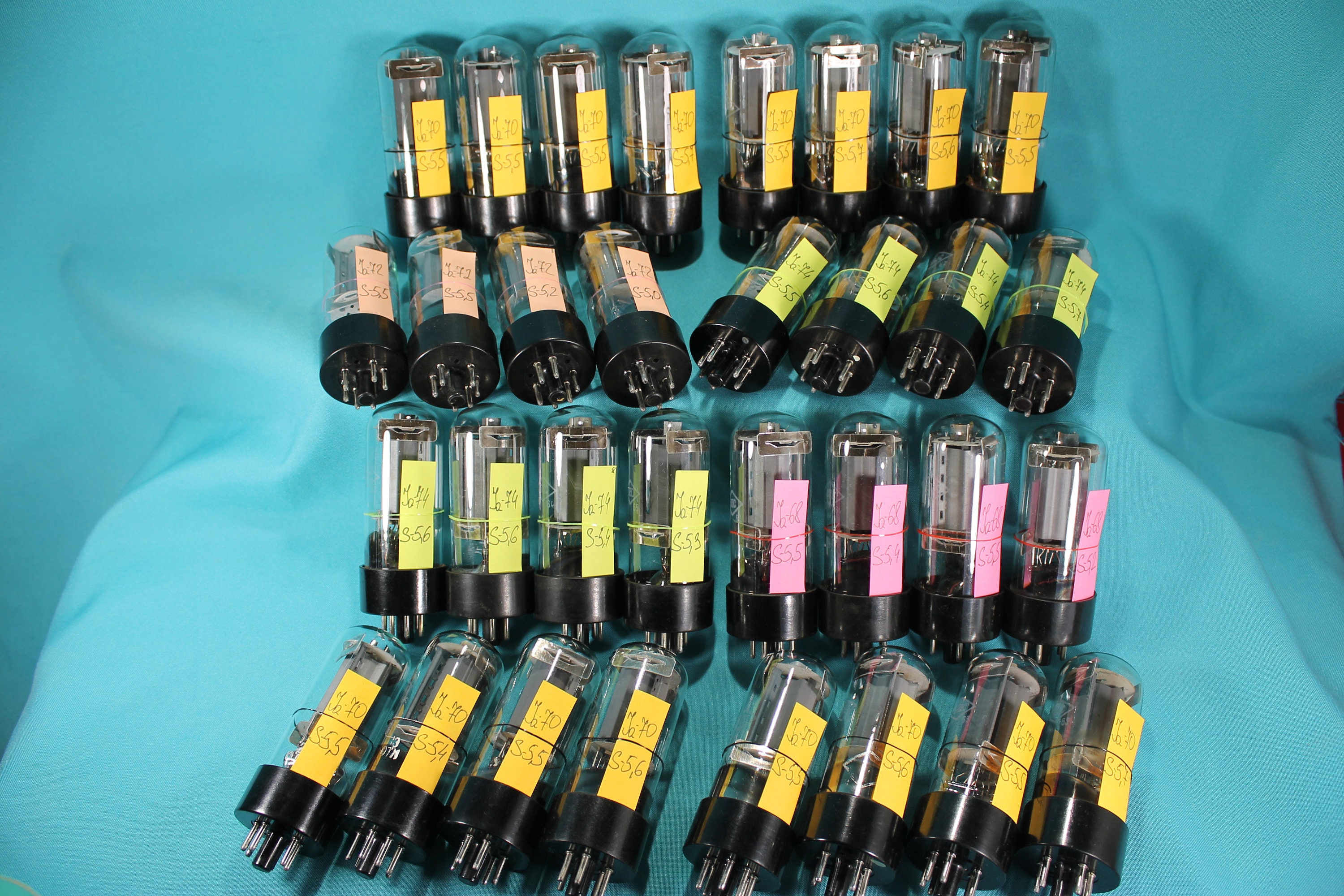 Matched Quad 6P3S / 6L6 / 6L6GT. 4 Pcs.foton.1960'.plate Getter.output ...