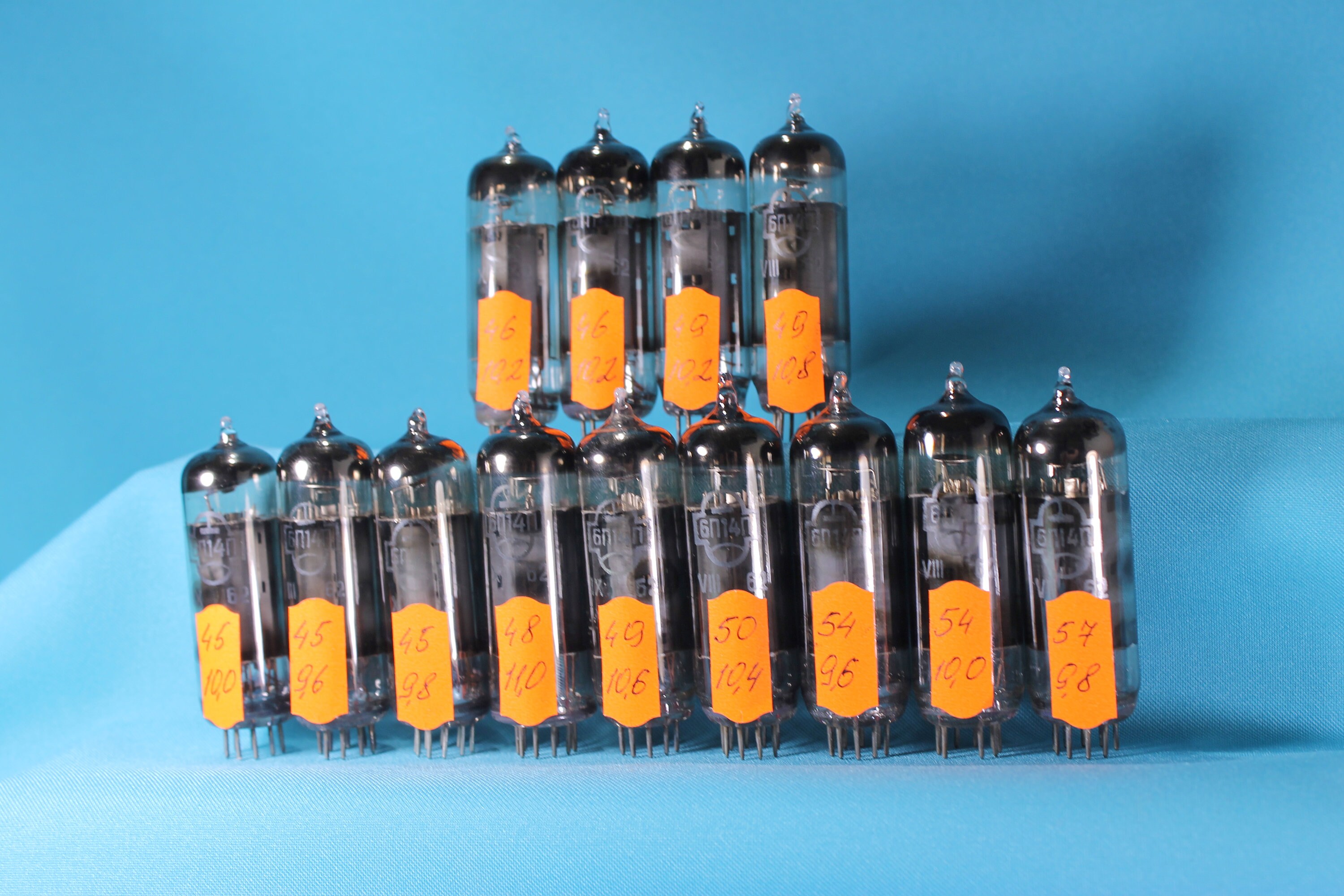 RARE Vintage 4 PCS Early 6P14P / EL84 / 6BQ5. Vacuum Pentode Tubes.dish ...