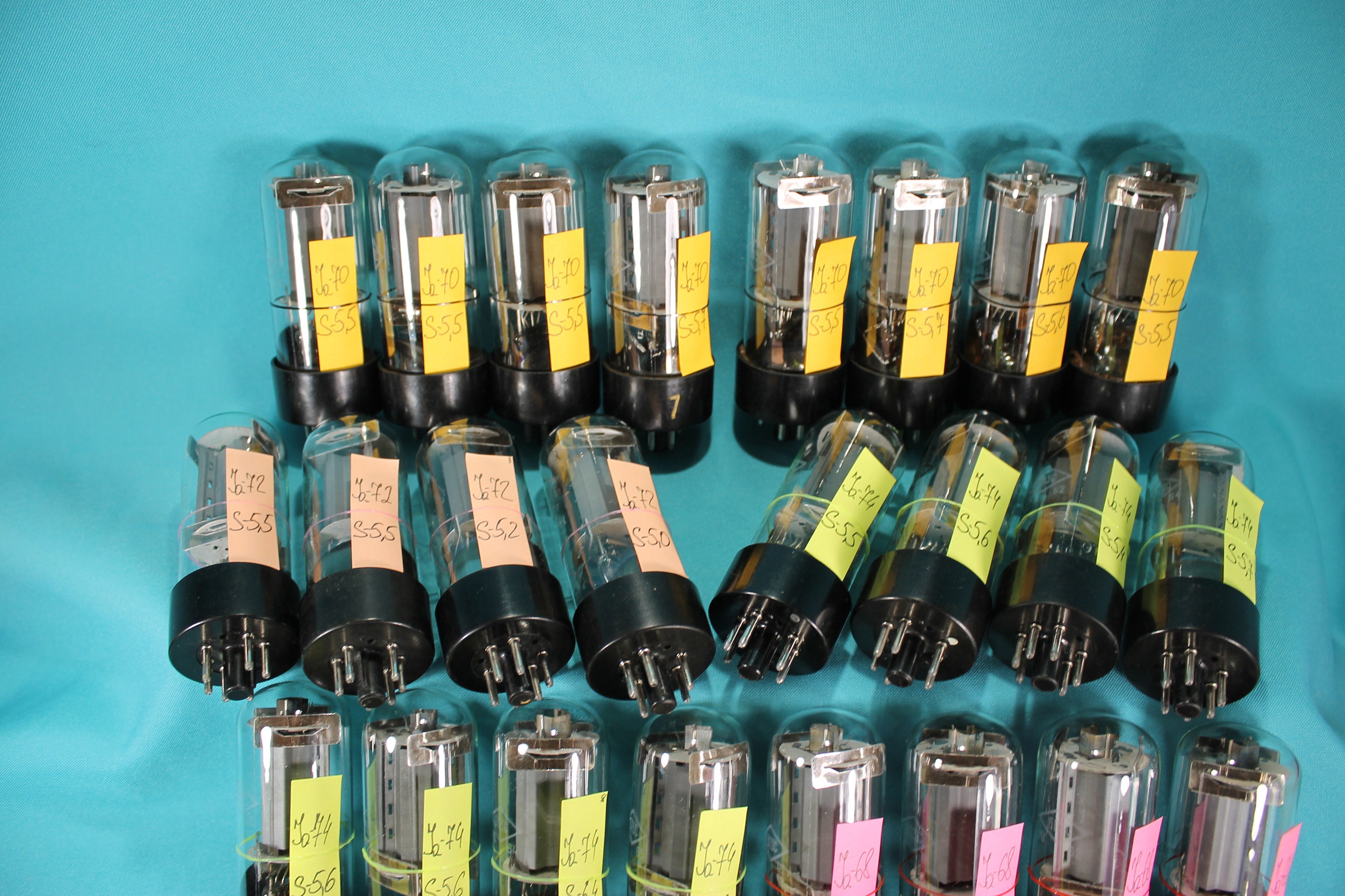 Matched Quad 6P3S / 6L6 / 6L6GT. 4 Pcs.foton.1960'.plate Getter.output ...
