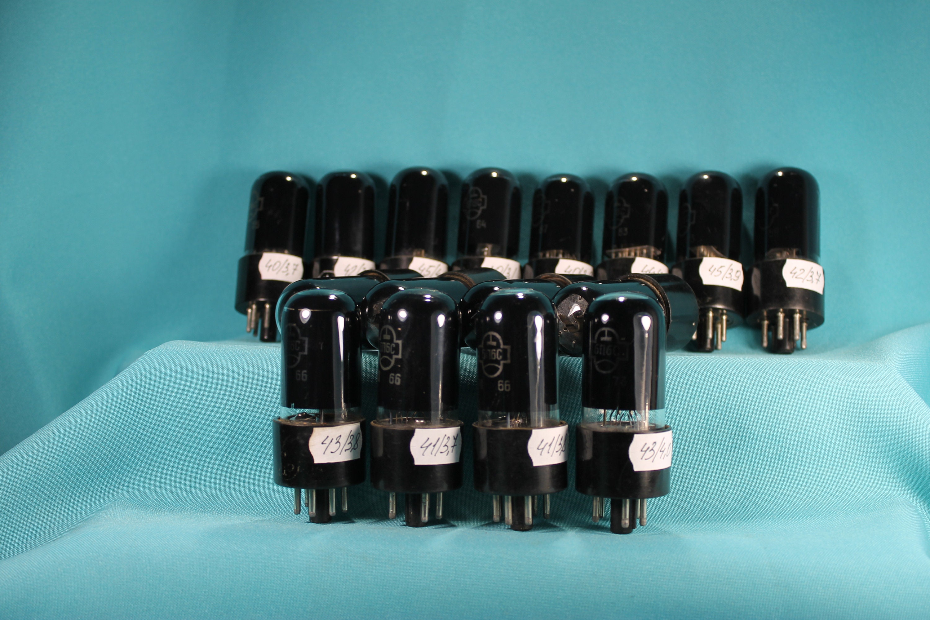 4 PCS 6P6S / 6V6 / 6V6GT / 6AY5. Beam Tetrode Tubes. Reflector. Tested ...