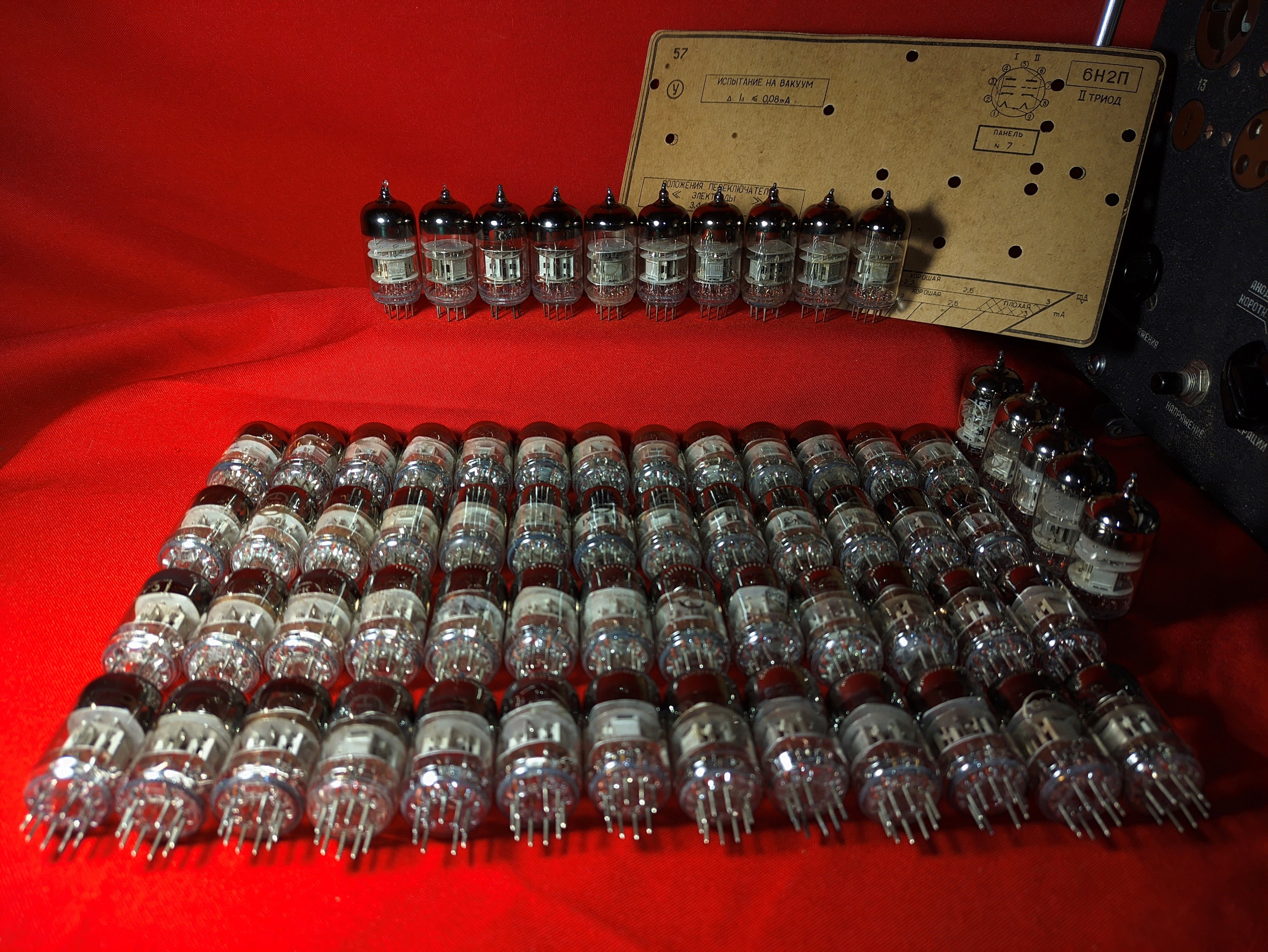 4 PCS 6N2P via Adapter 12AX7 / ECC83 / 6СС41 Triple Mica.double Triode ...