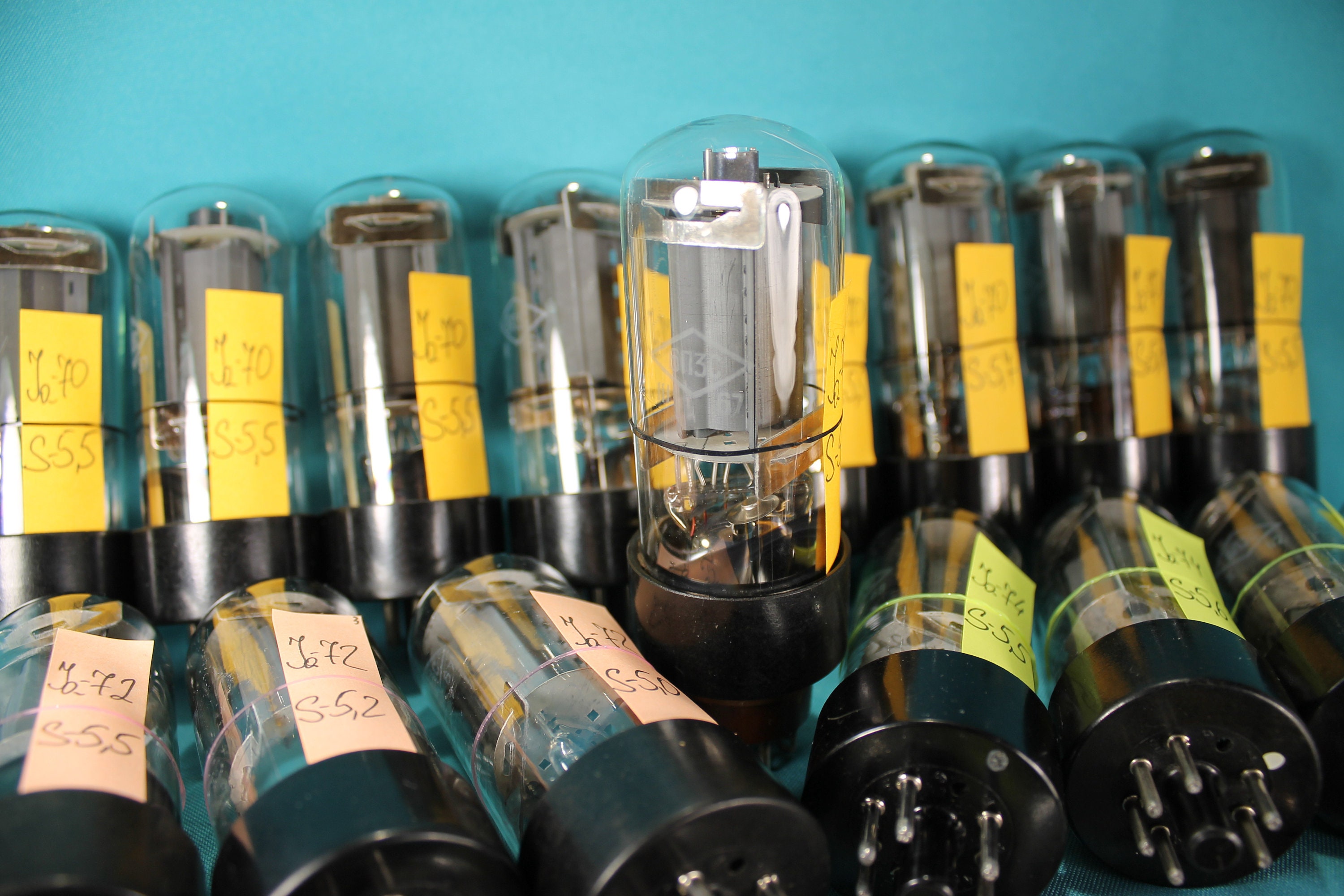 Matched Quad 6P3S / 6L6 / 6L6GT. 4 Pcs.foton.1960'.plate Getter.output ...