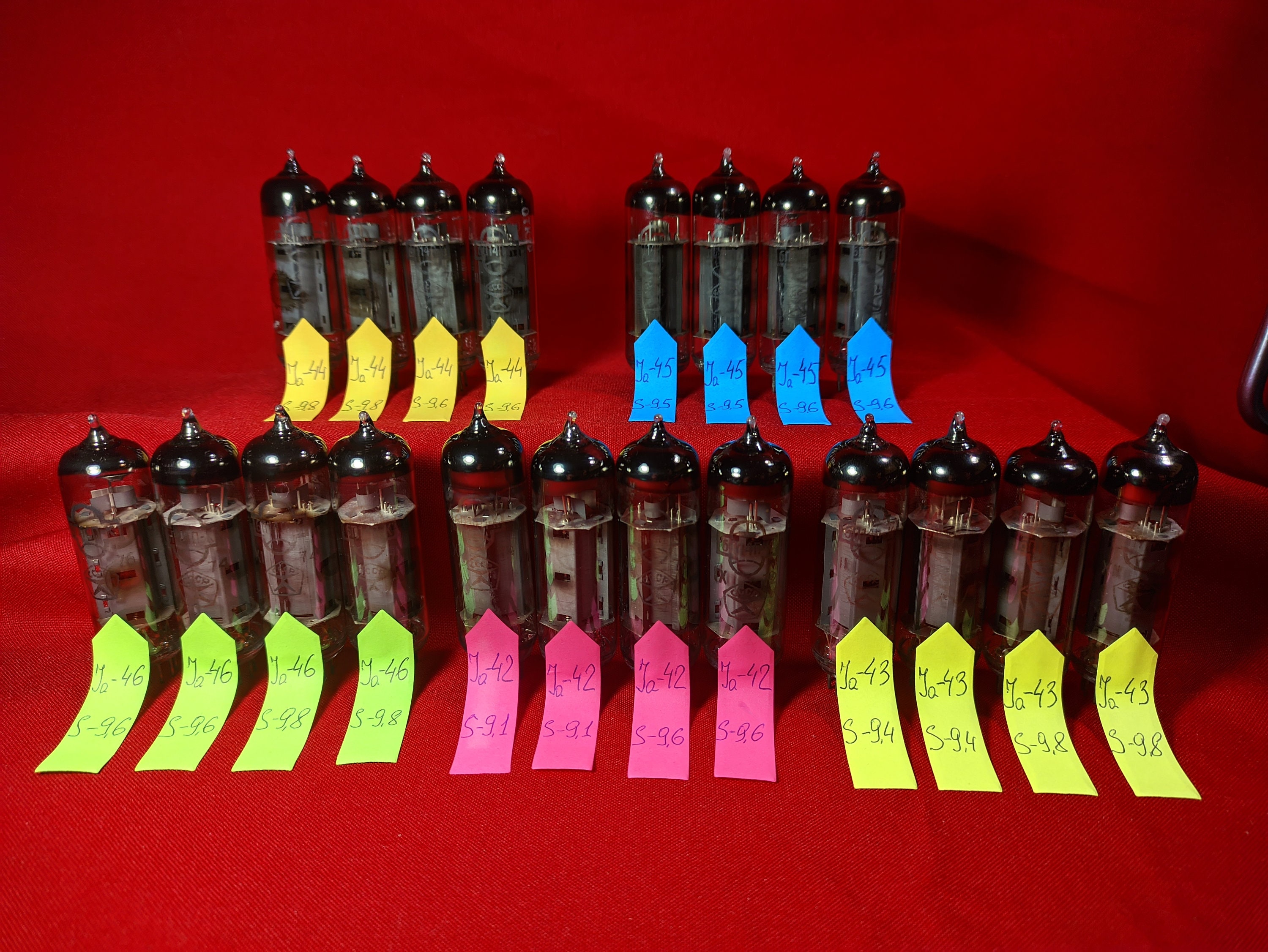 Matched Quad 4x 6P14P-K/ EL84/ 6BQ5 Vacuum Pentode Tubes.tested ...