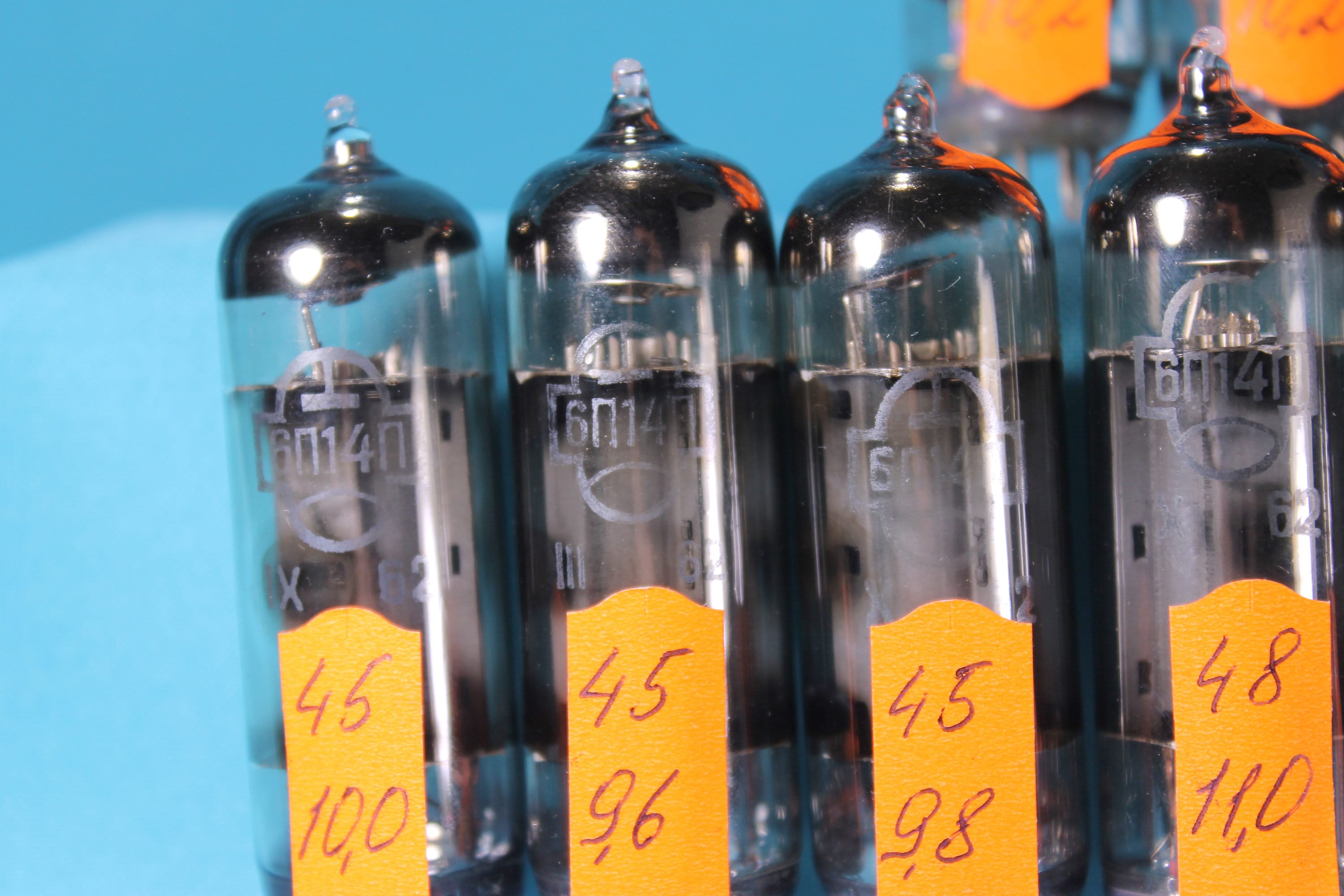 RARE Vintage 4 PCS Early 6P14P / EL84 / 6BQ5. Vacuum Pentode Tubes.dish ...