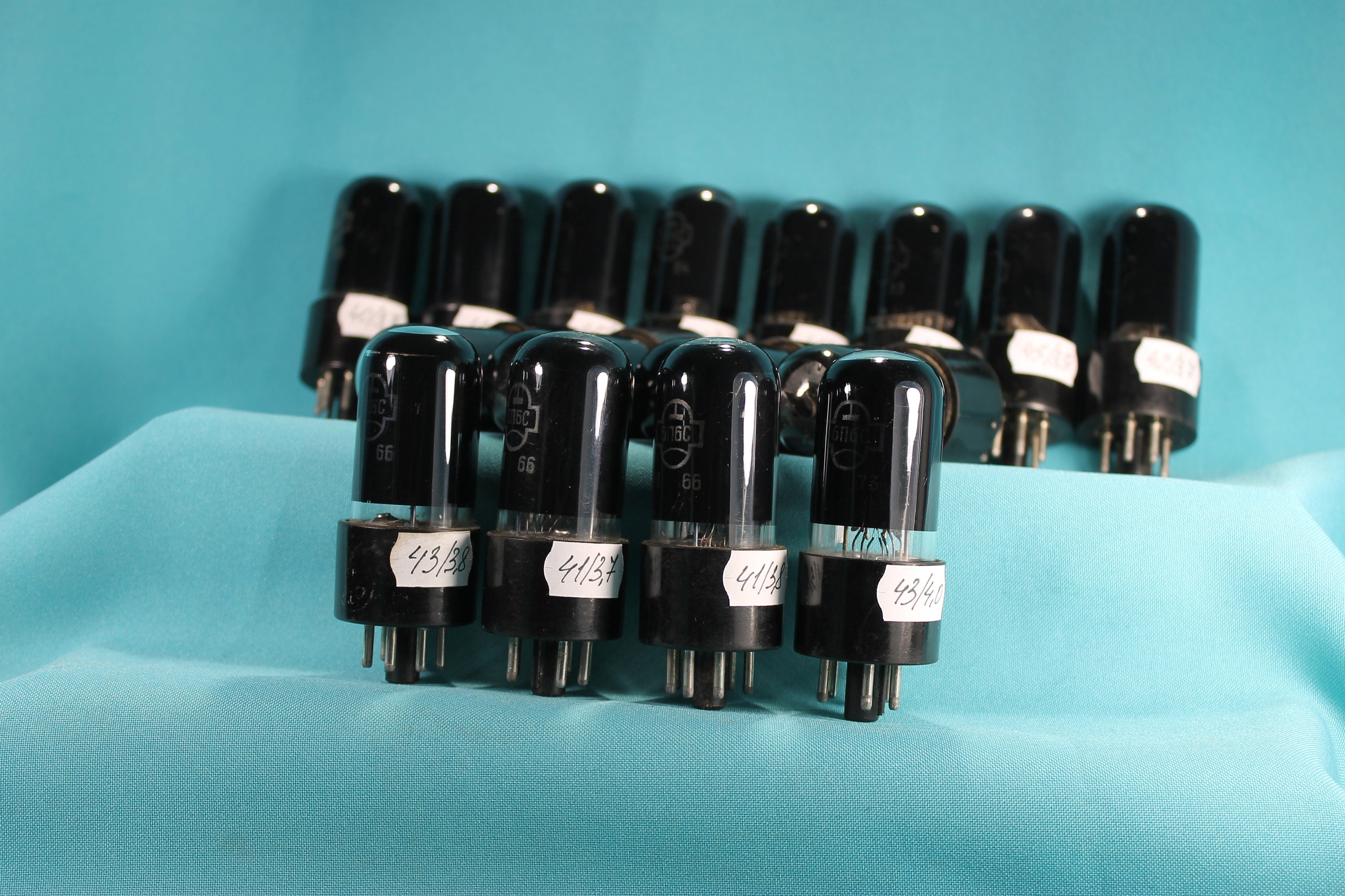 4 PCS 6P6S / 6V6 / 6V6GT / 6AY5. Beam Tetrode Tubes. Reflector. Tested ...