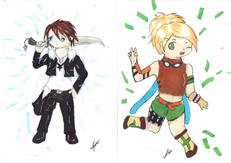 Fan Art Final Fantasy Chibi Characters - Etsy