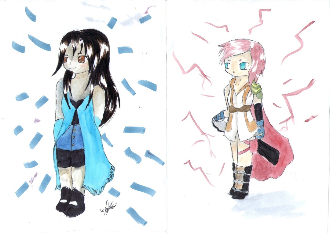 Fan Art Final Fantasy Chibi Characters - Etsy