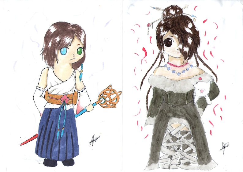 Fan Art Final Fantasy Chibi Characters - Etsy