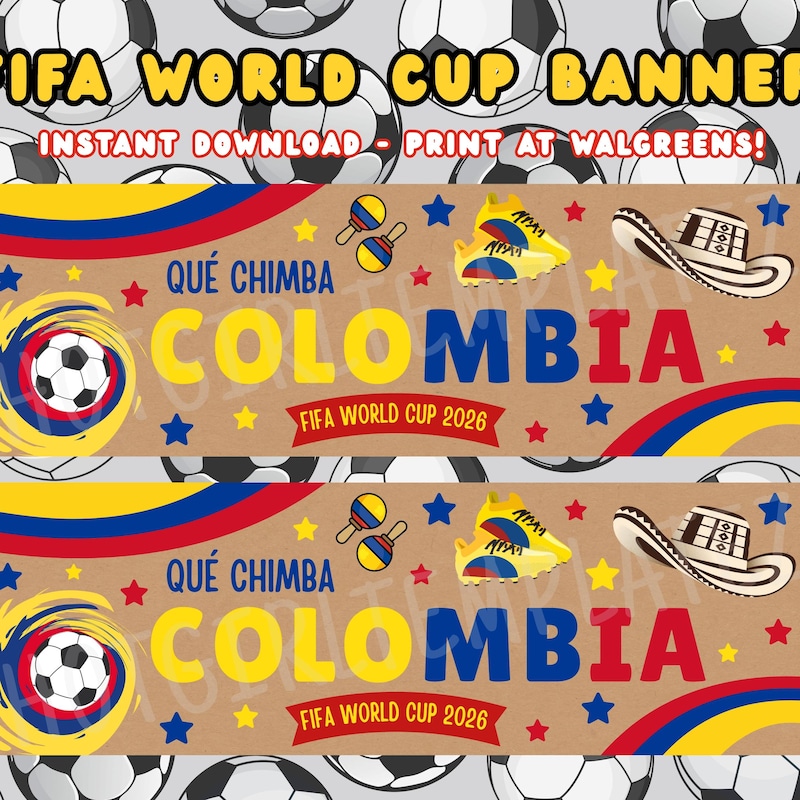 World Cup Banner Colombia - Etsy