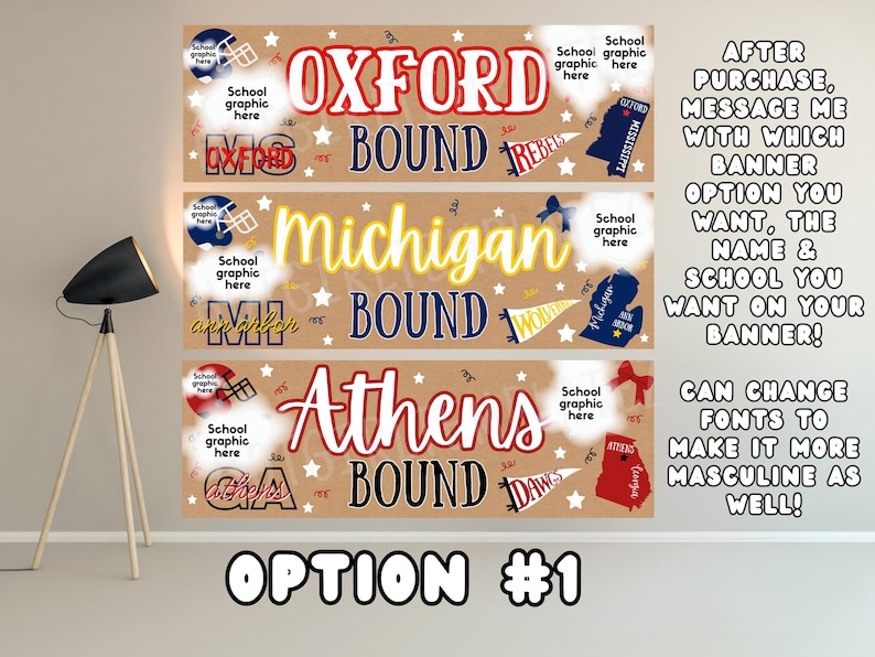 College Bound Commitment Graduation Custom Banner - Instant Download ...