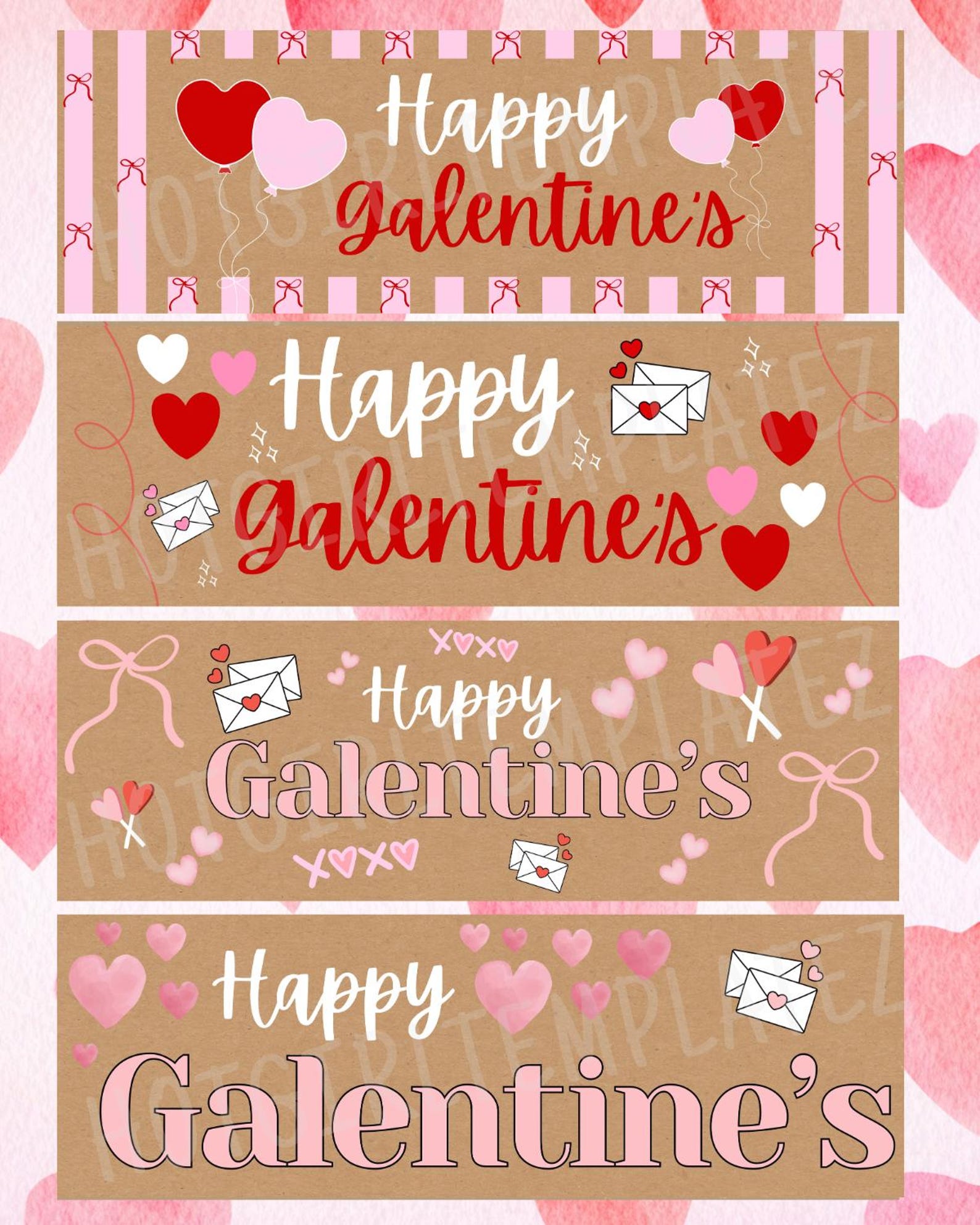 Customizable Galentine's Banner Bundle - Print at Walgreens! - Etsy