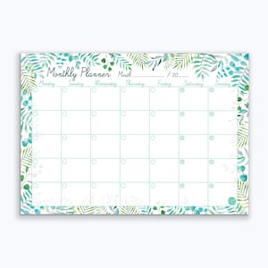 Monthly Planner Pad, Monthly Plan, Month Organiser, Planner, to Do List ...