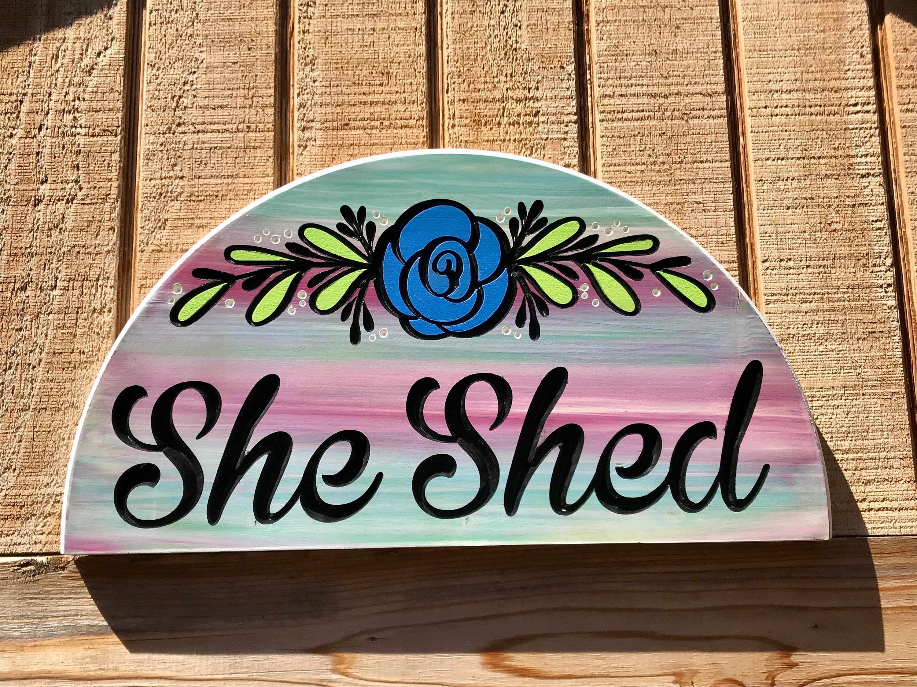 SHE SHED Outdoor/Indoor Sign 18W x 9 3/4H x | Etsy