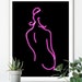 Neon Pink PRINTABLE Female Figure Neon Sign Wall Art Neon - Etsy