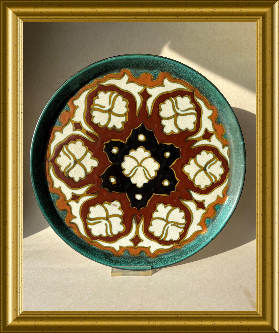 Vintage Hand Painted Gouda Art Pottery Tray: Decor Betty, Plazuid Gouda ...