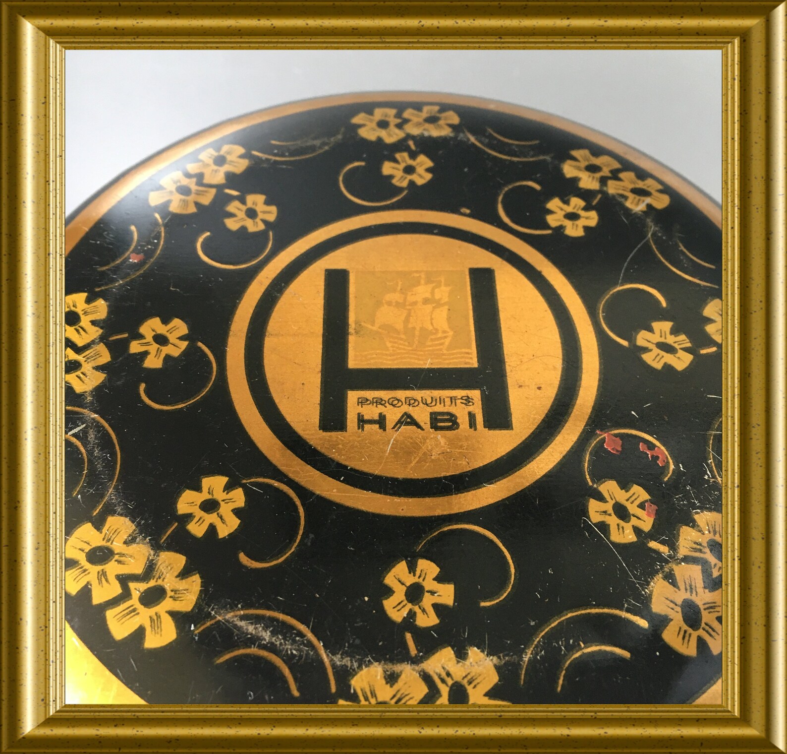 Art Deco Round Tin Box: Bird Habi - Etsy