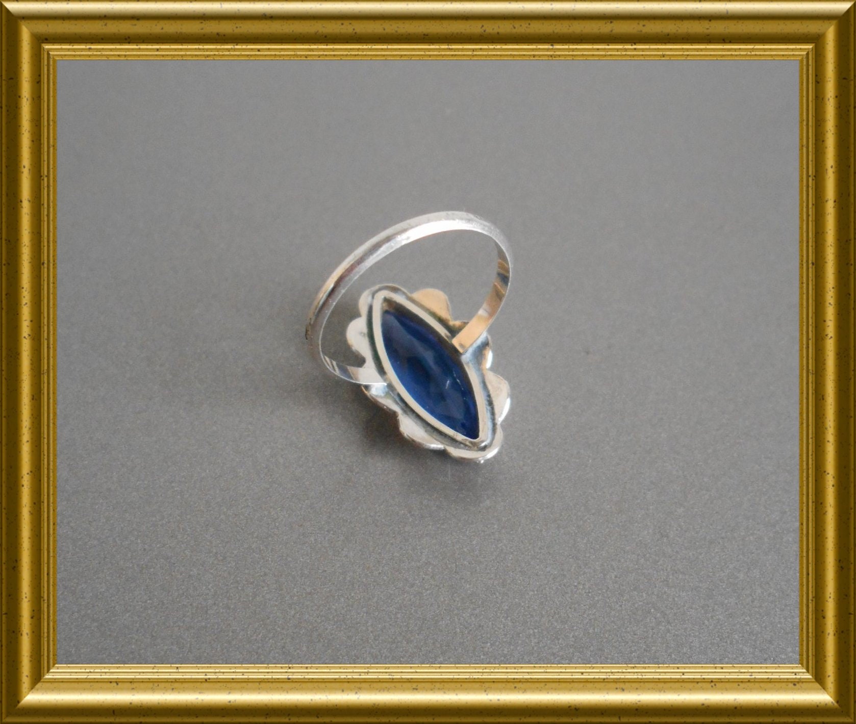 Beautiful silver blue ring