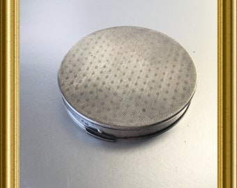 Vintage Silver Tone Powder Compact With Cut Steel Central - Etsy UK