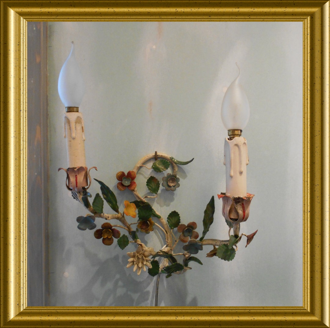 Antique Flower Lamp, Wall Light, Wall Lamp - Etsy