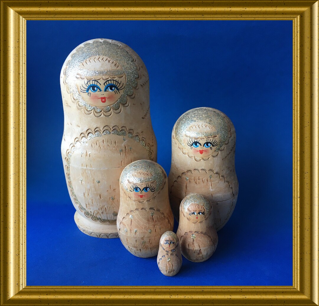 Lovely Vintage Matryoshka, Russian Wooden Nesting Dolls - Etsy
