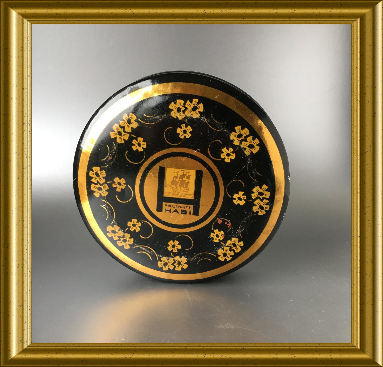 Art Deco Round Tin Box: Bird Habi - Etsy