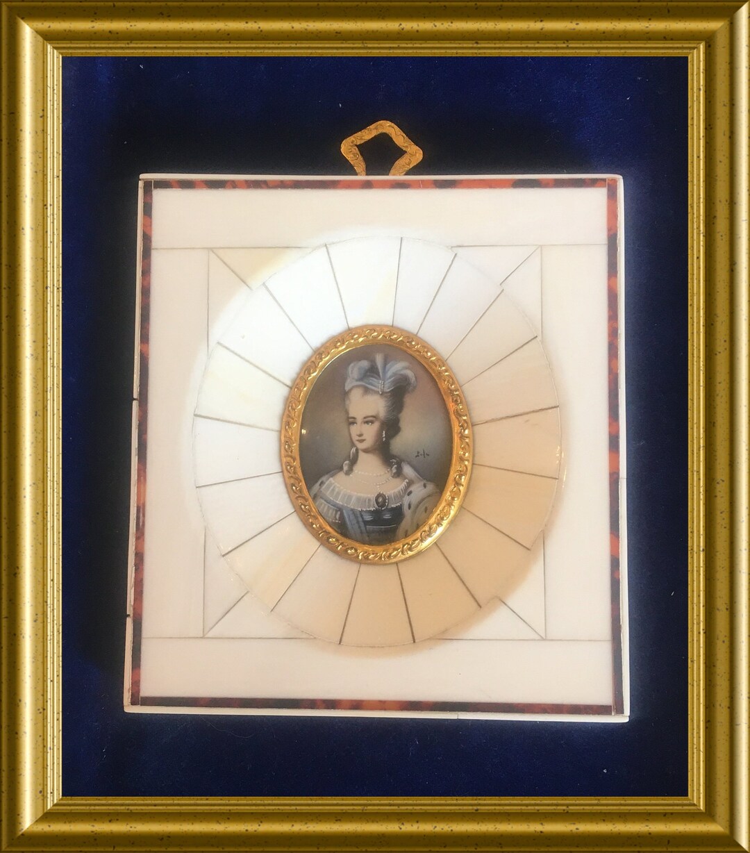 Vintage Frame: Miniature Portrait, Lady - Etsy