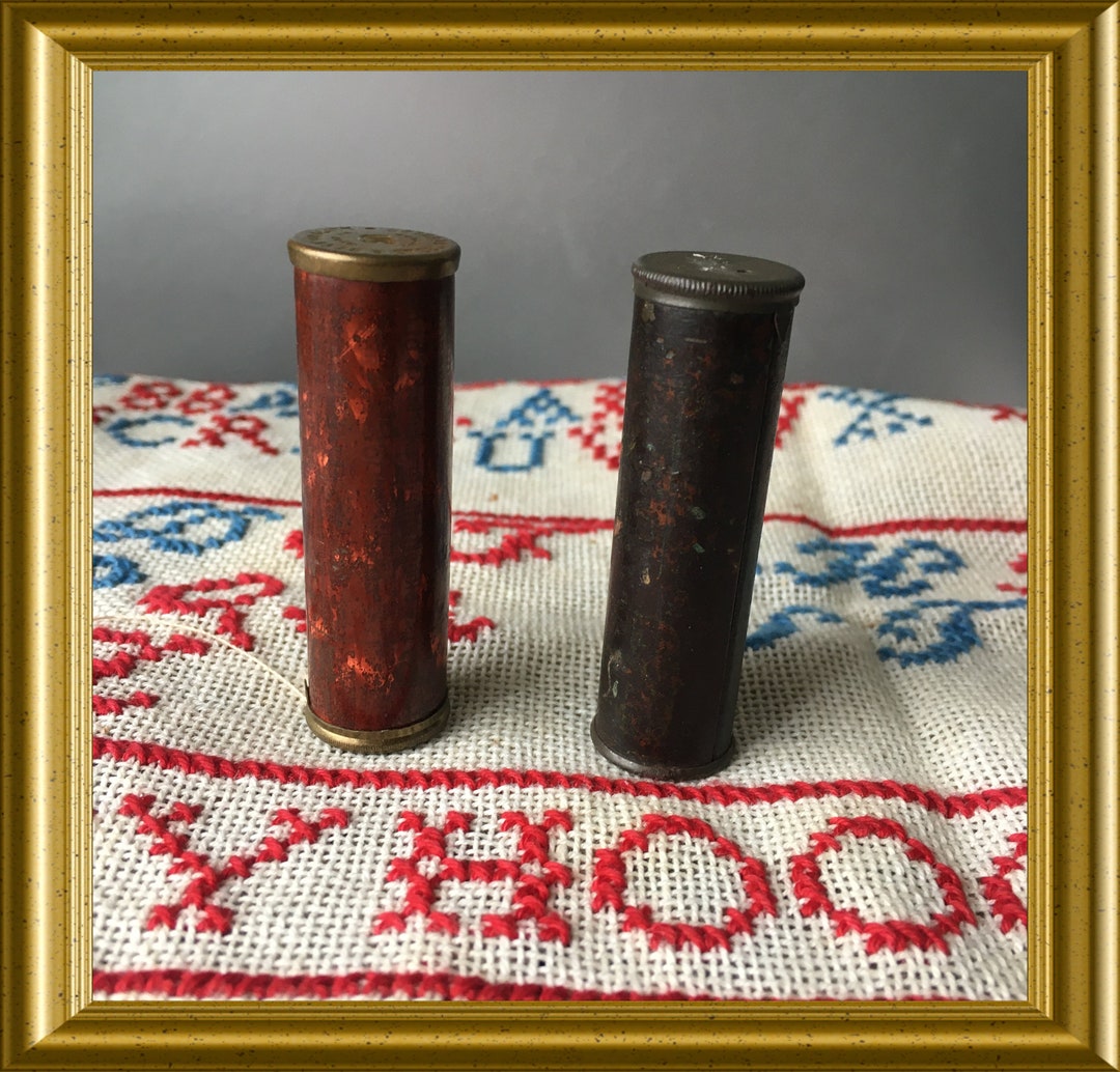 Two Antique German Metal Needle Cases - Etsy
