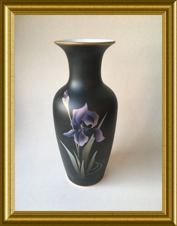 Royal Porzellan Bavaria KPM Vase Handwork Matt Black With - Etsy