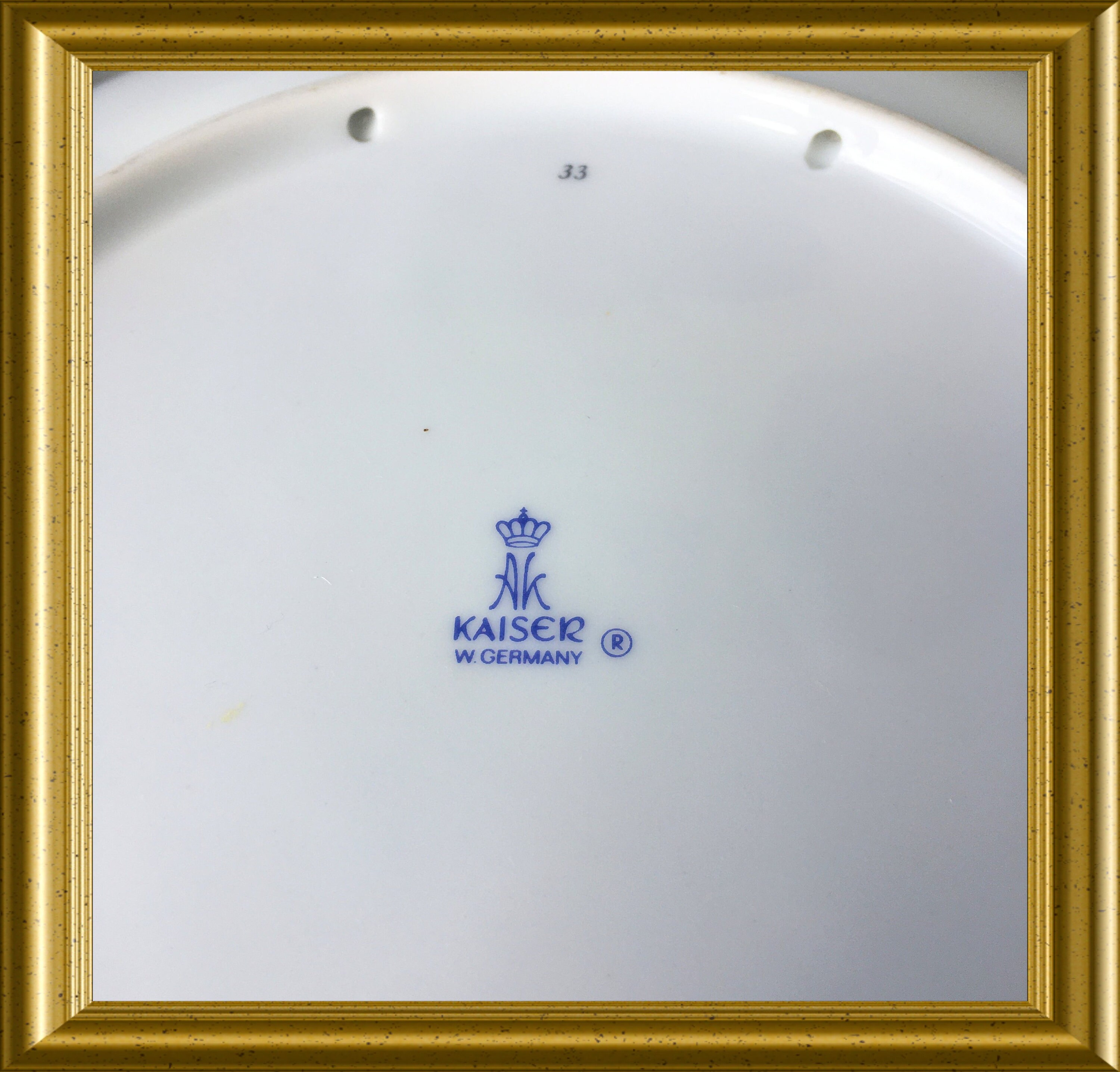 Kaiser Germany porcelain bird plate: wood grouse