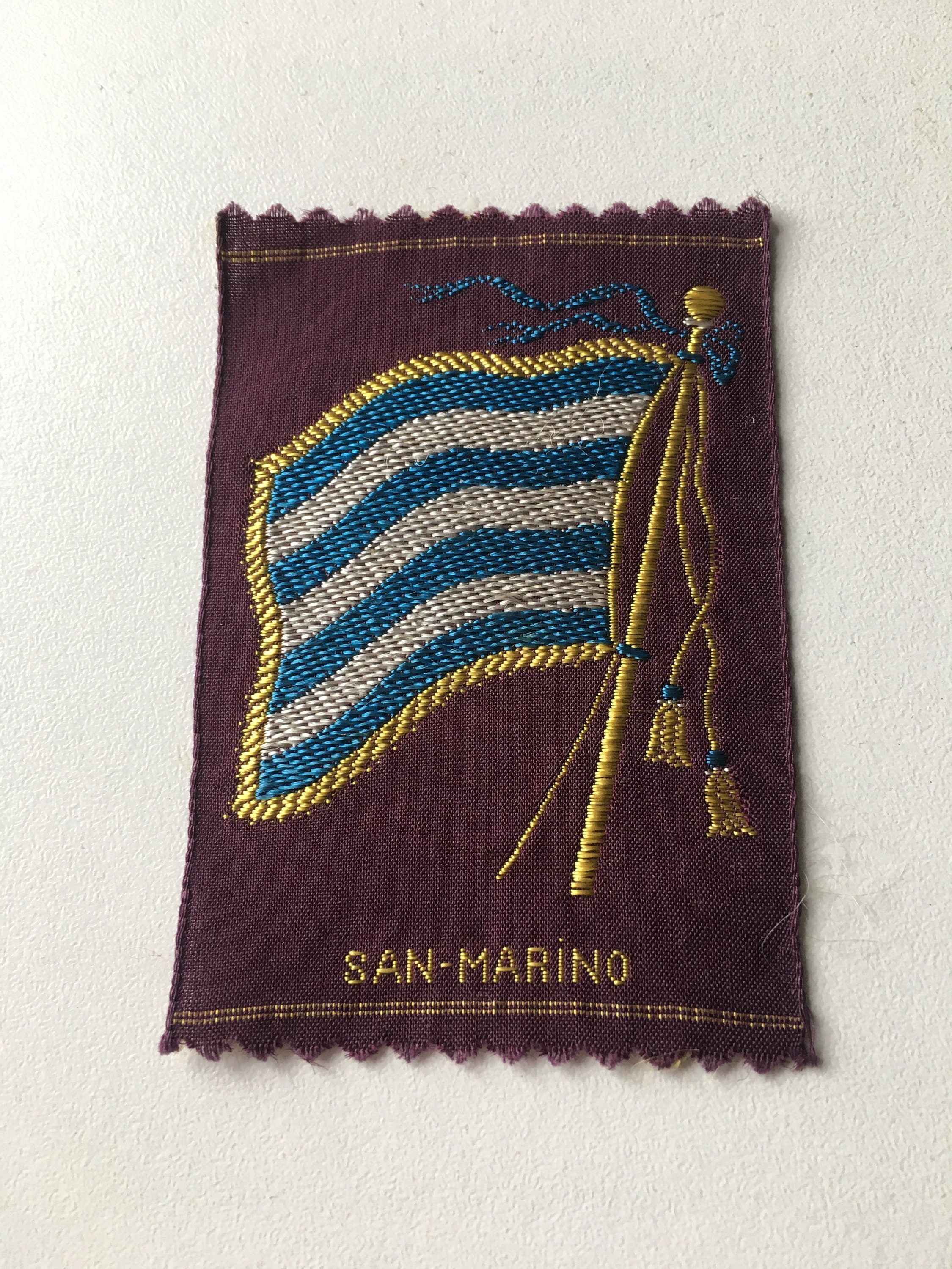 Vintage Dutch Turmac silk: Flag San Marino
