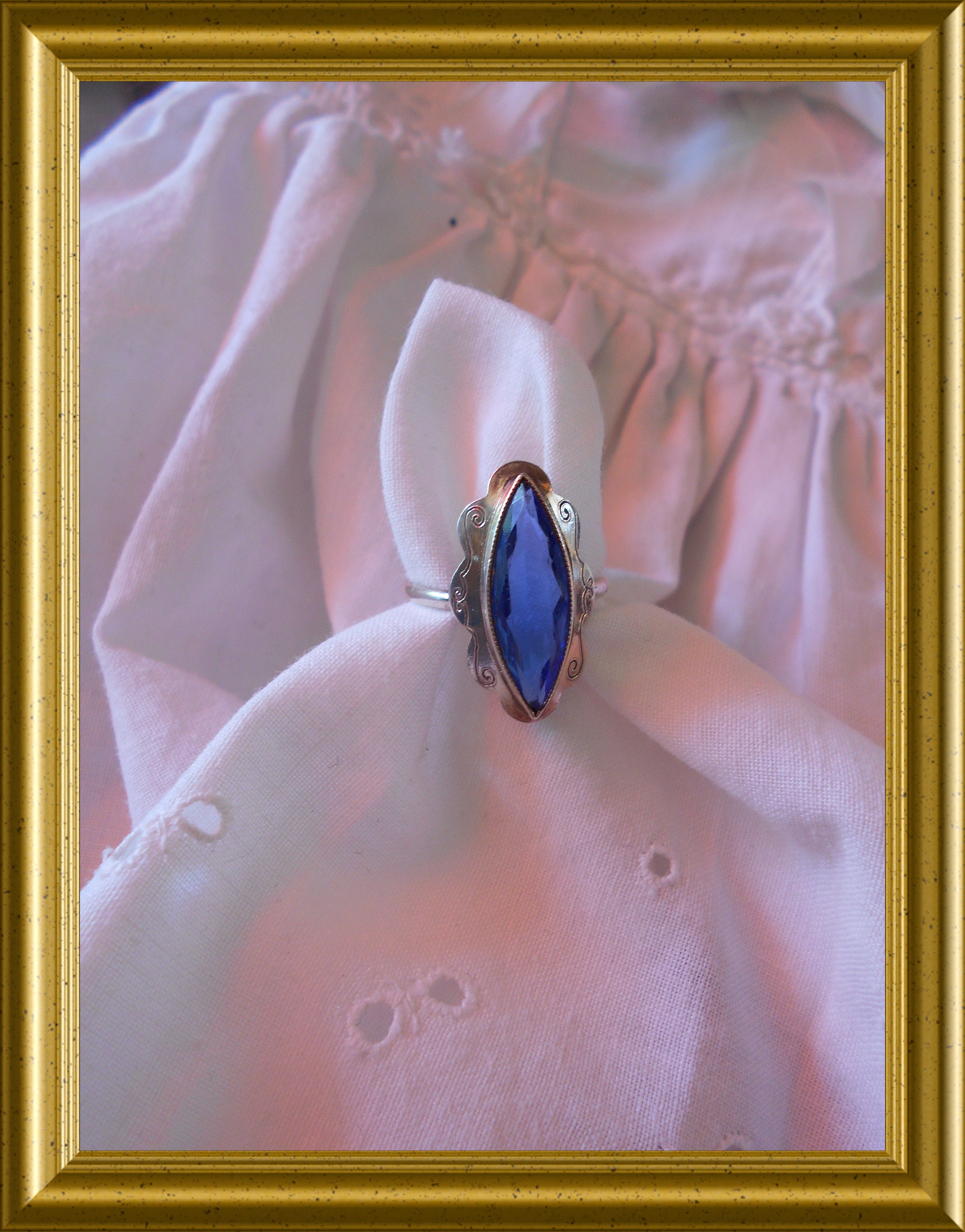 Beautiful silver blue ring