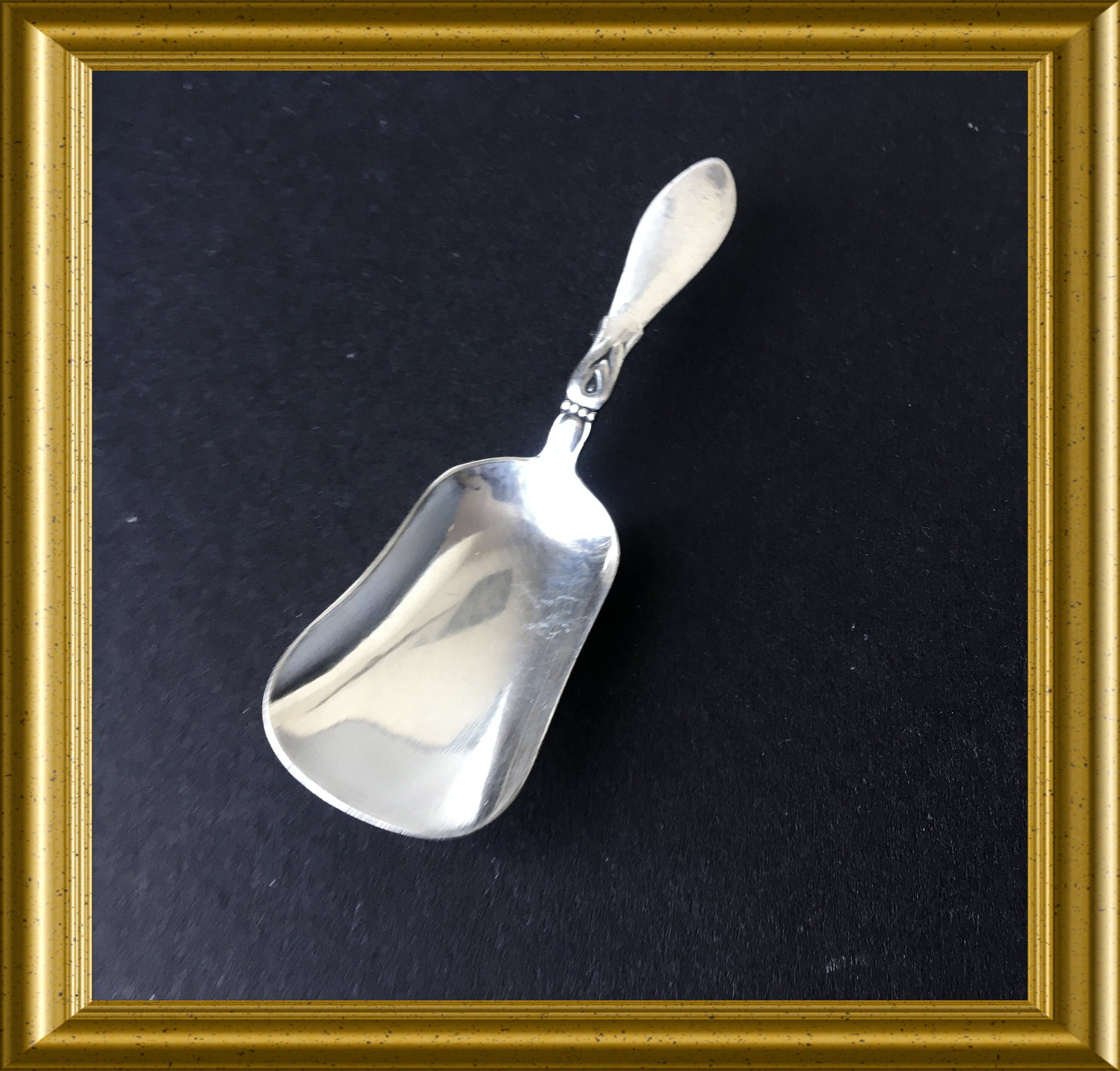 Vintage silver plated tea caddy spoon: Wellner