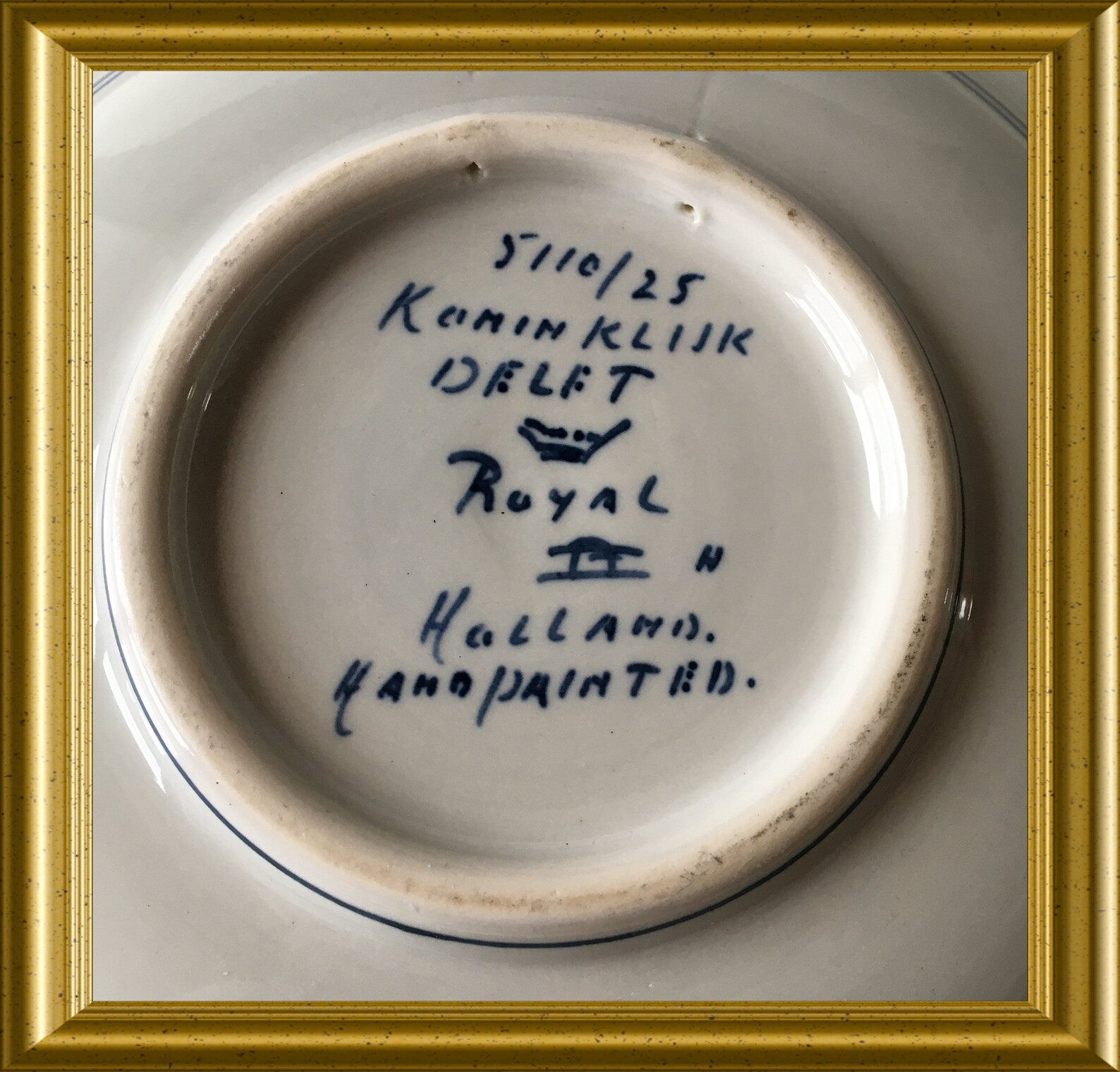 Hand Painted Delft Blue Gouda Art Pottery Plate: KNVB - Etsy