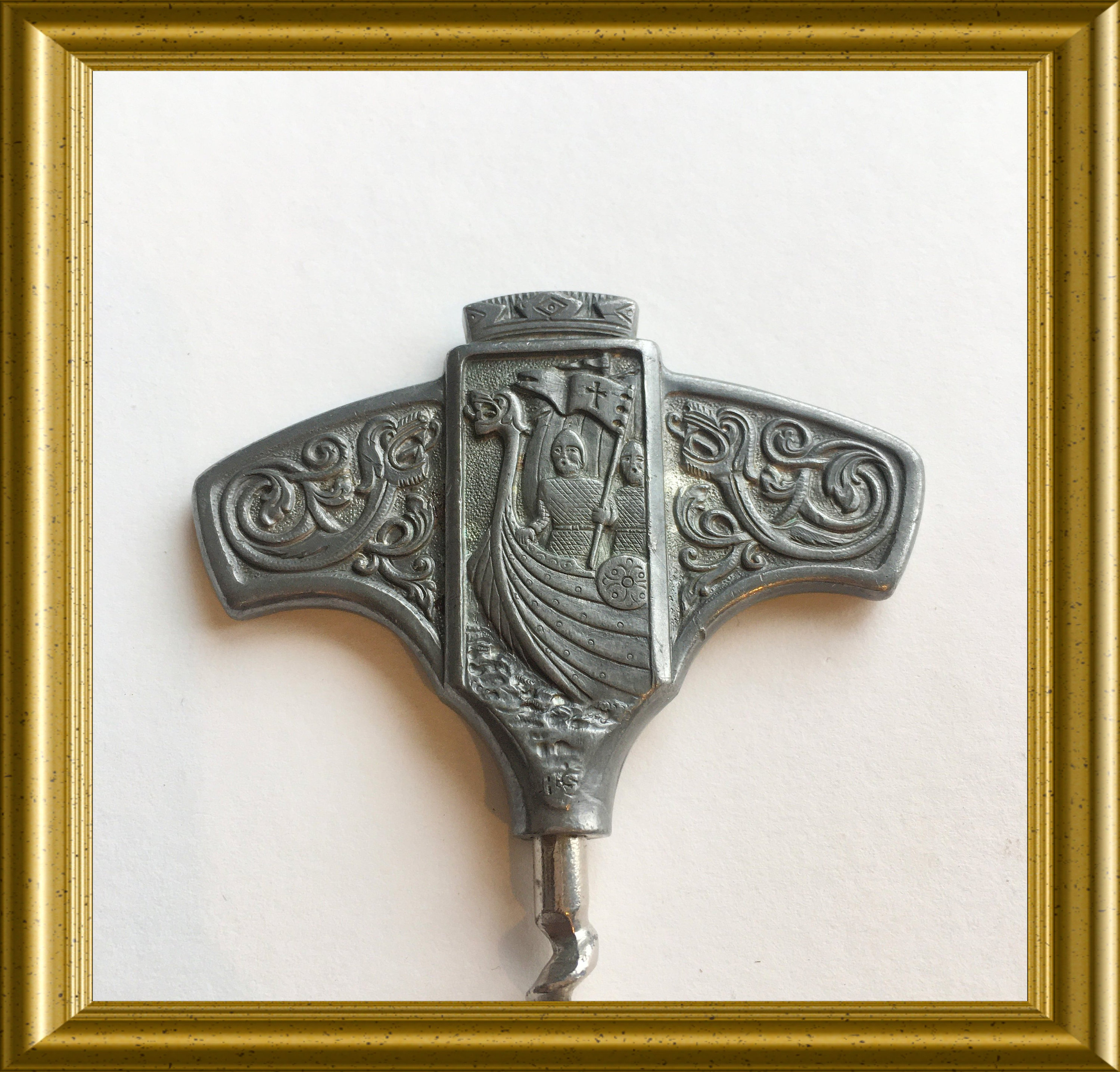 Konge Tinn HS Norway: norwegian pewter corkscrew viking