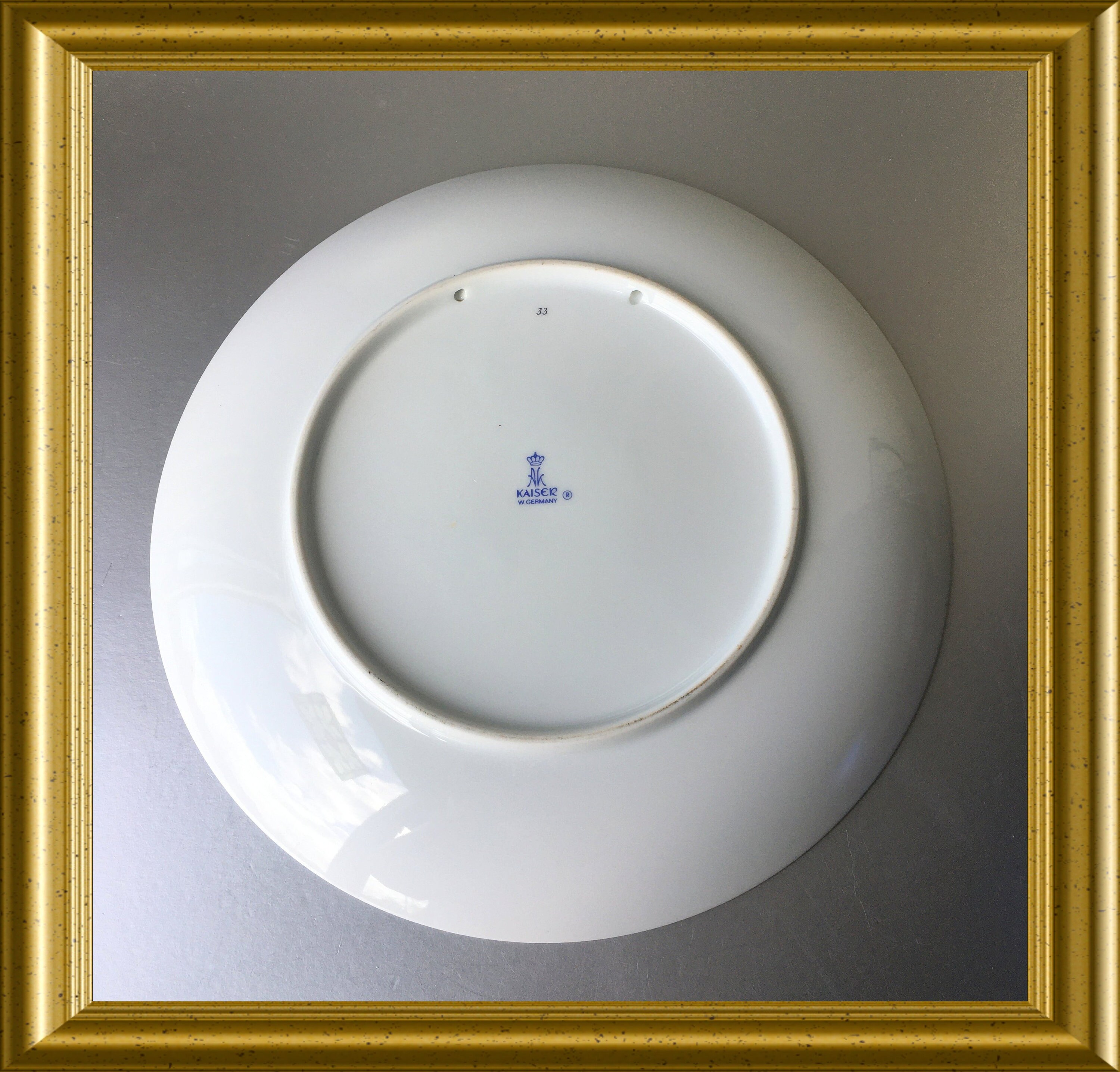 Kaiser Germany porcelain bird plate: wood grouse